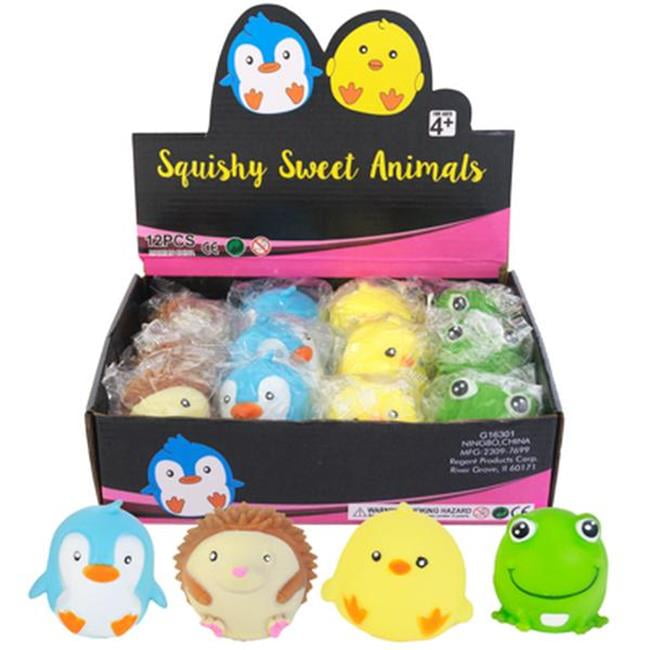 Regent Products G16301 Squishy Squeeze Animal, 4 Assorted - 12 Piece ...