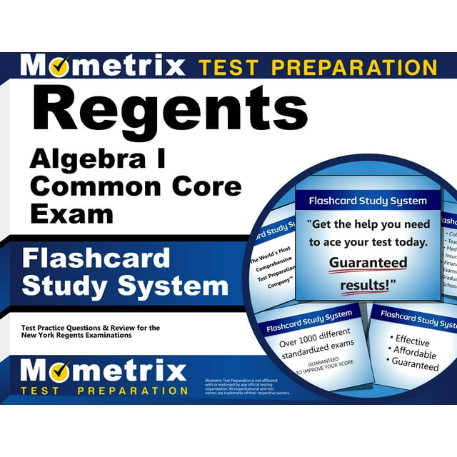 Regents Algebra I (Common Core) Exam Flashcard Study System : Regents ...