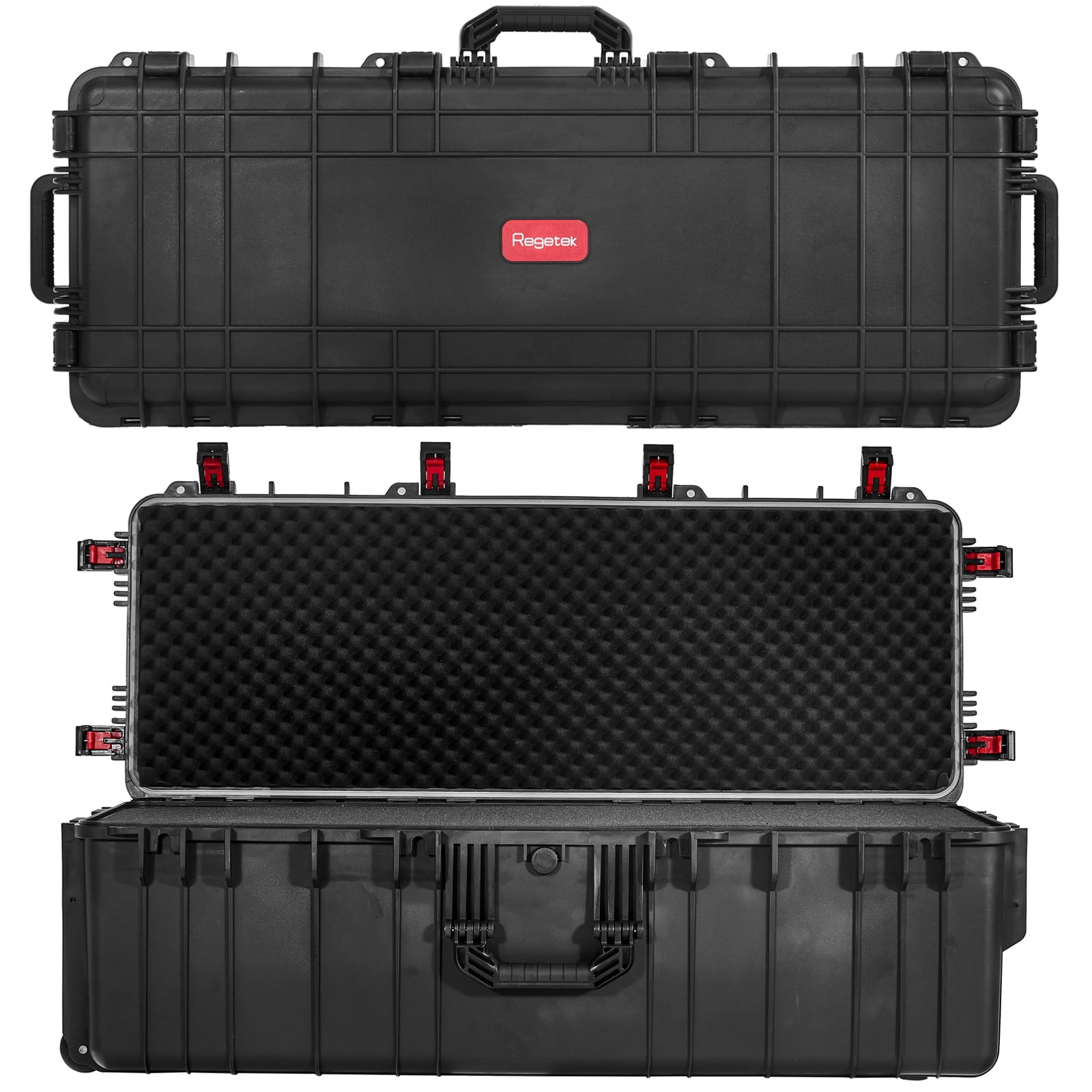 Regetek Waterproof Roller Hard Case 44"x 17"x 13", Equipment Case with ...