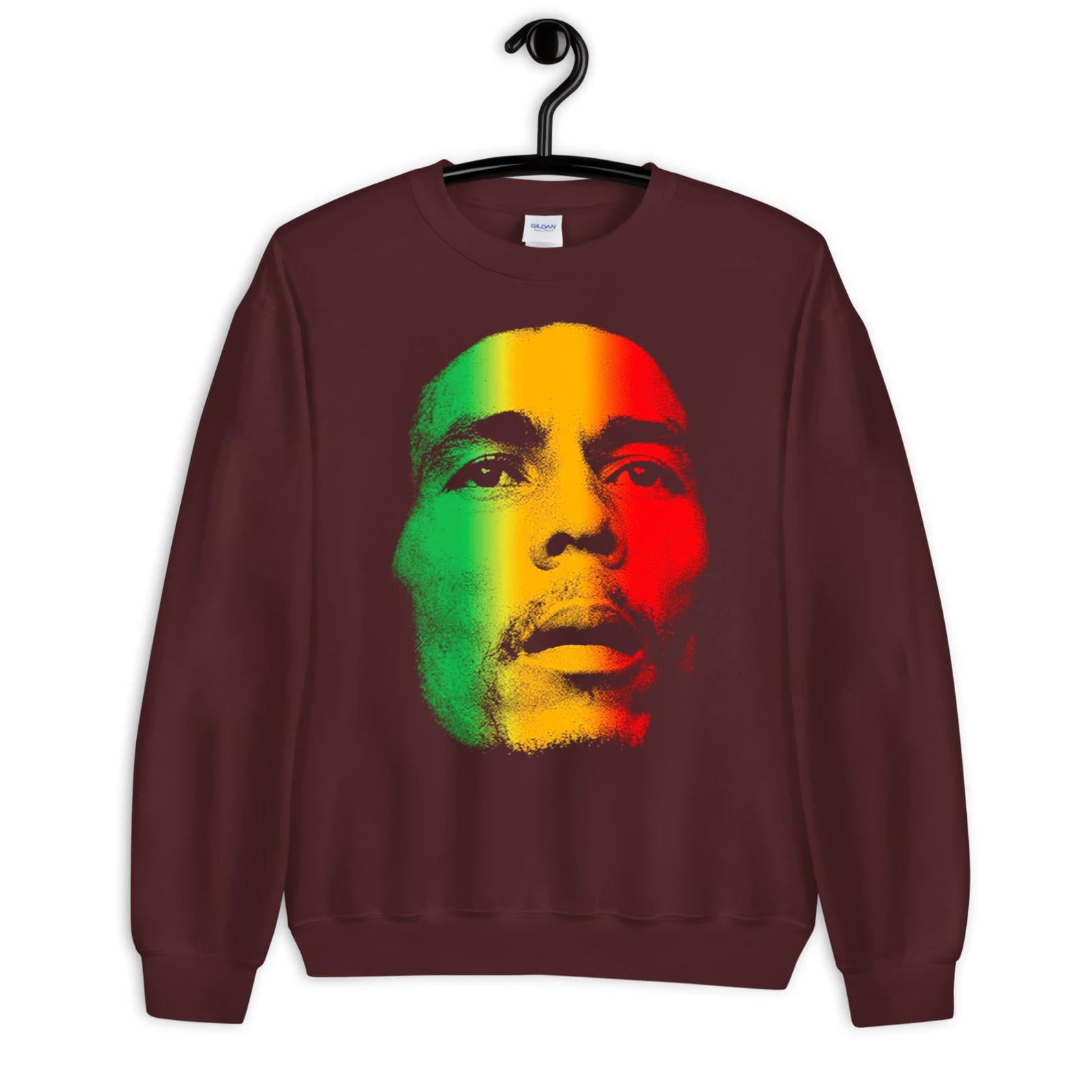 Reggae Flag Inspired Multi-Colored Face Shirt Jamaica Men's Style ...