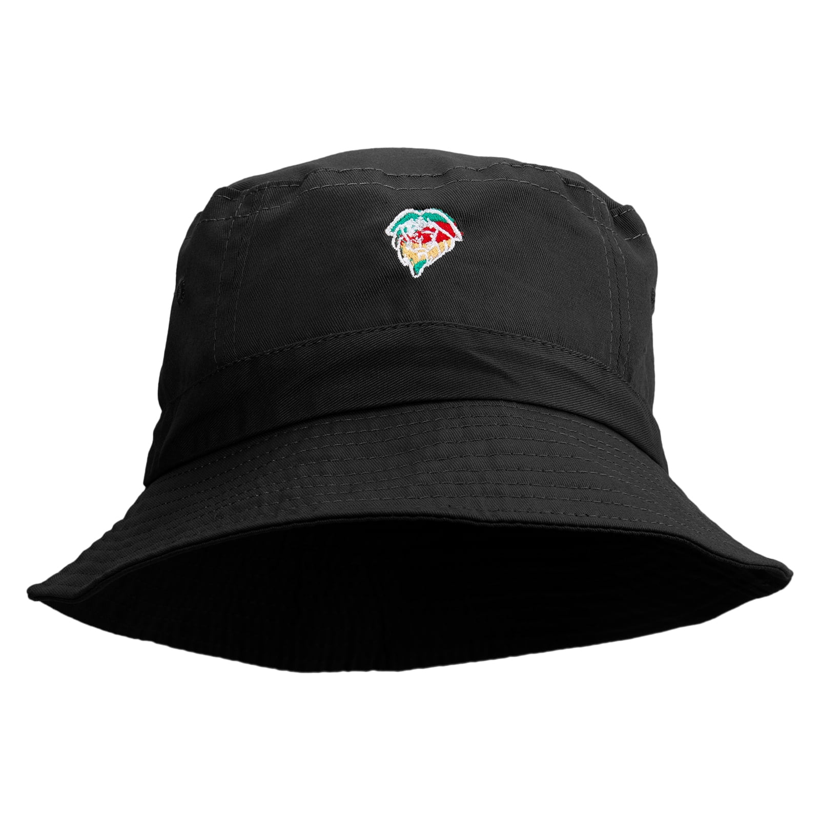 Reggae Lion Embroidered Bucket Hat - Black OSFM - Walmart.com