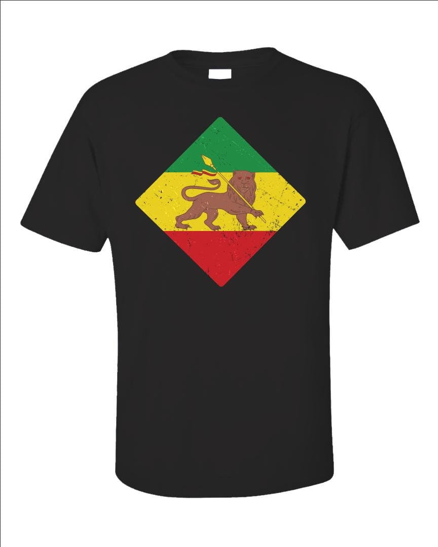 Rasta Reggae Lion Flag T-Shirt, Jamaican Inspired Graphic Tee - Walmart.com