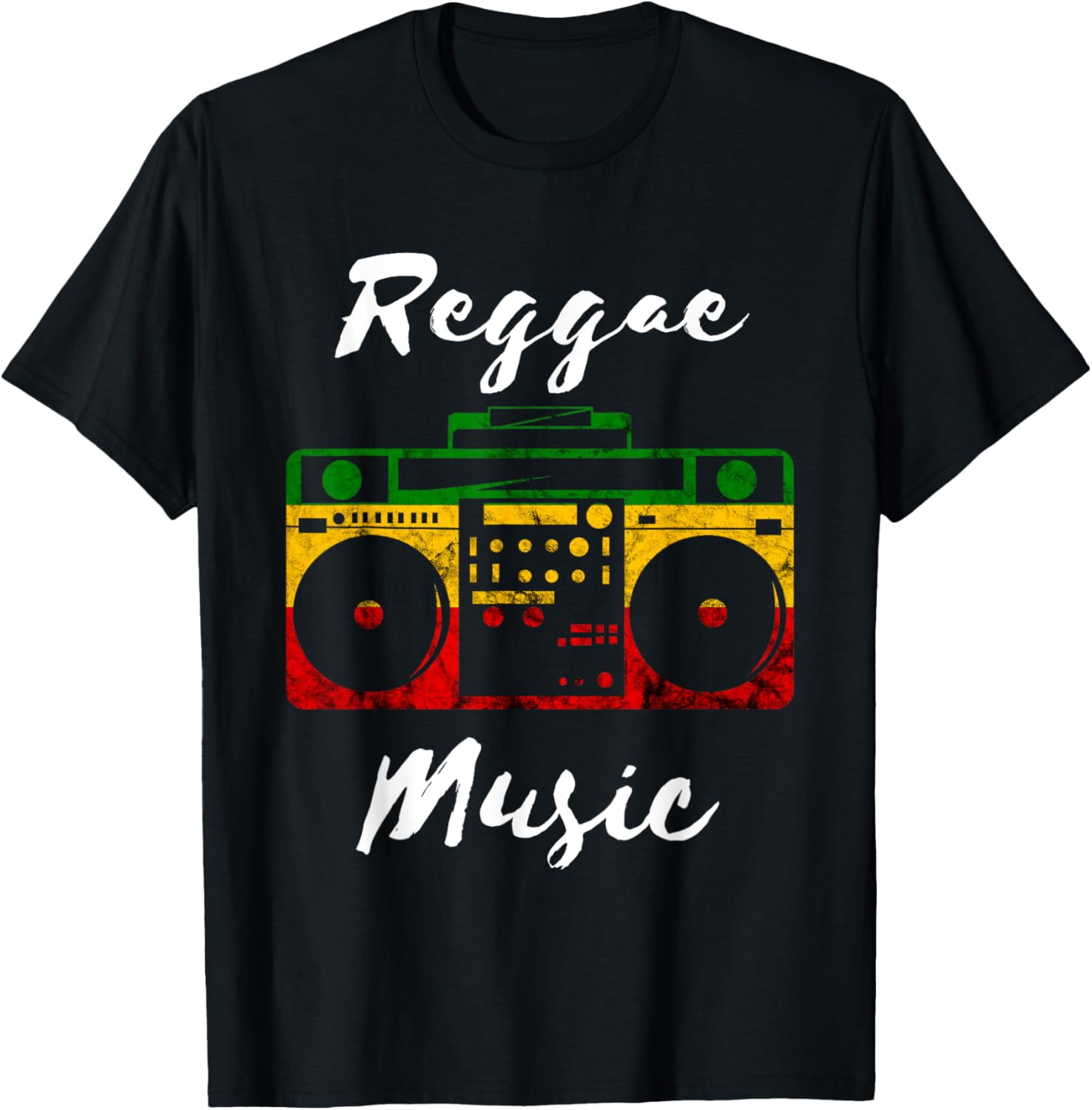 Reggae Music Boombox Rasta Reggae Musicbox Rastafari Roots T-Shirt ...