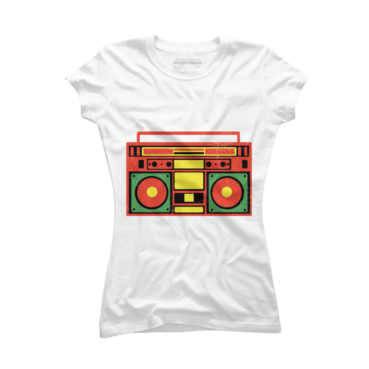 Reggae Music Boombox Rastafari Jamaican Juniors White Graphic Tee ...