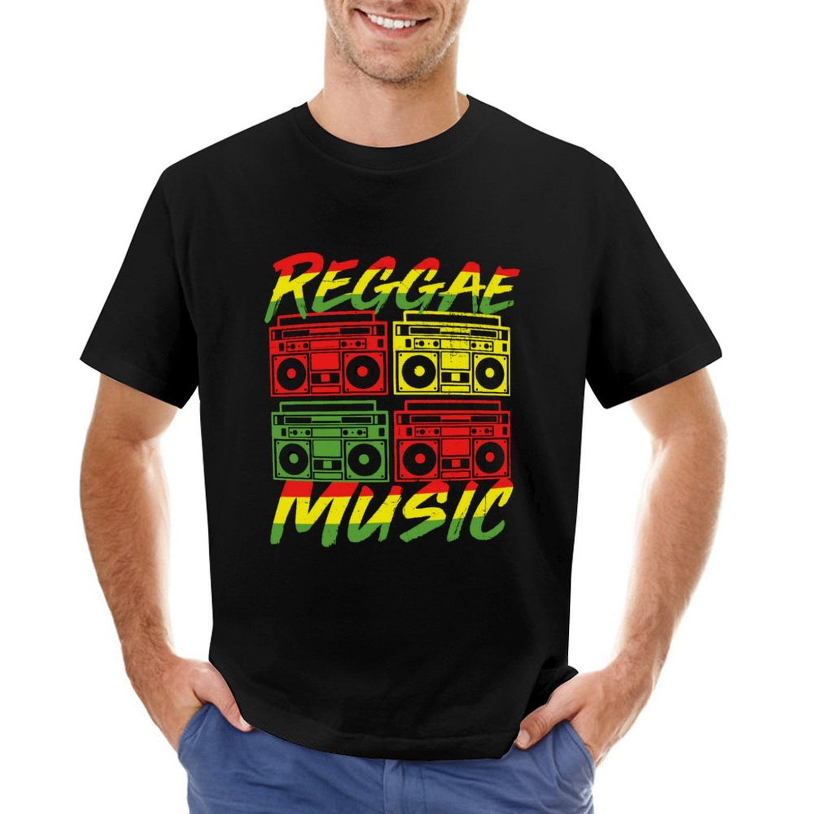 Reggae Music Boombox Stereo Jamaica Roots 80s Sound System Rasta Flag ...
