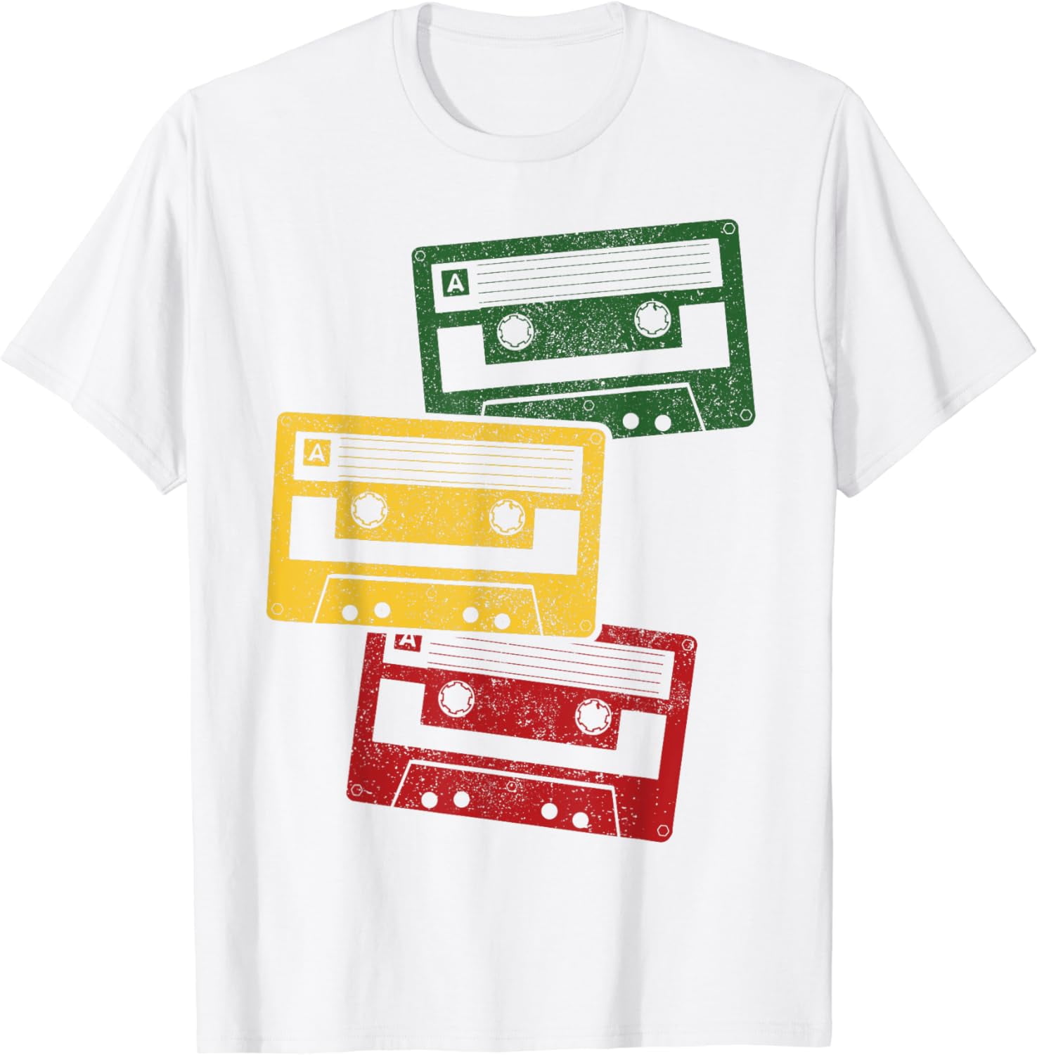 Reggae Music Cassette Tapes Vintage Retro Rastafari Rasta T-Shirt ...