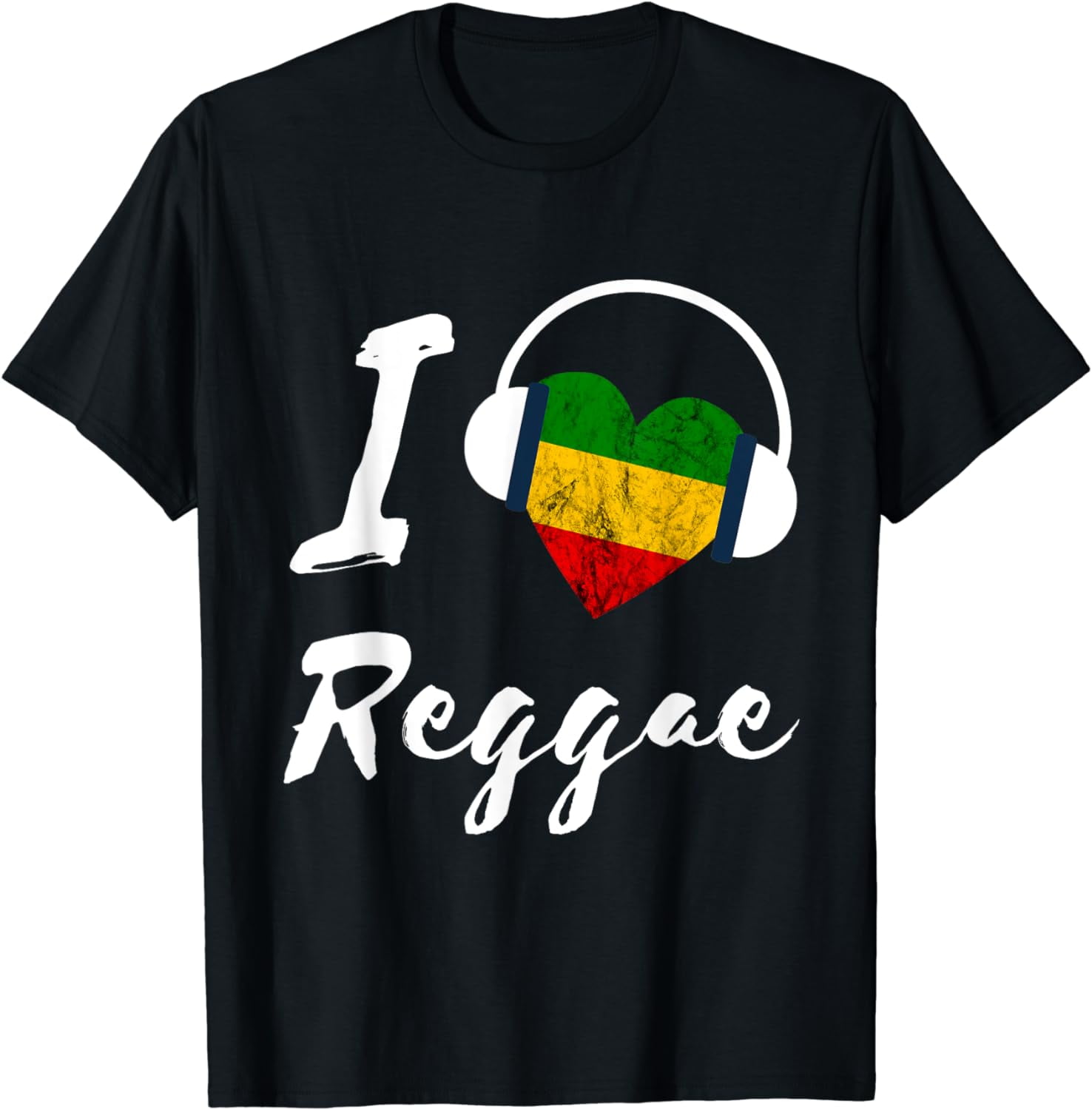 Reggae Music Heart I Love Reggae Jamaica Rastafari Roots T-Shirt ...