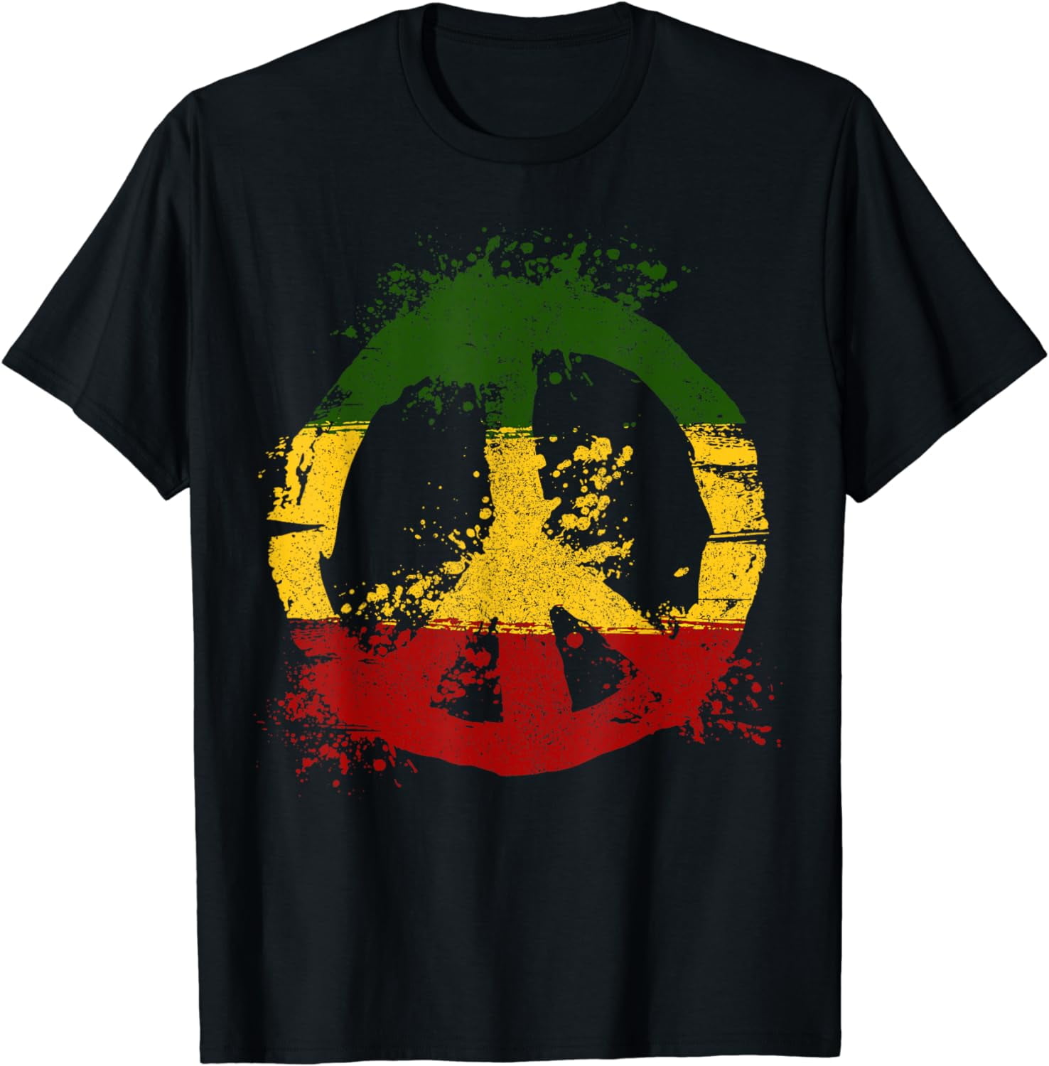 Reggae Music Peace Sign Rastafari Rasta Gift T-Shirt - Walmart.com