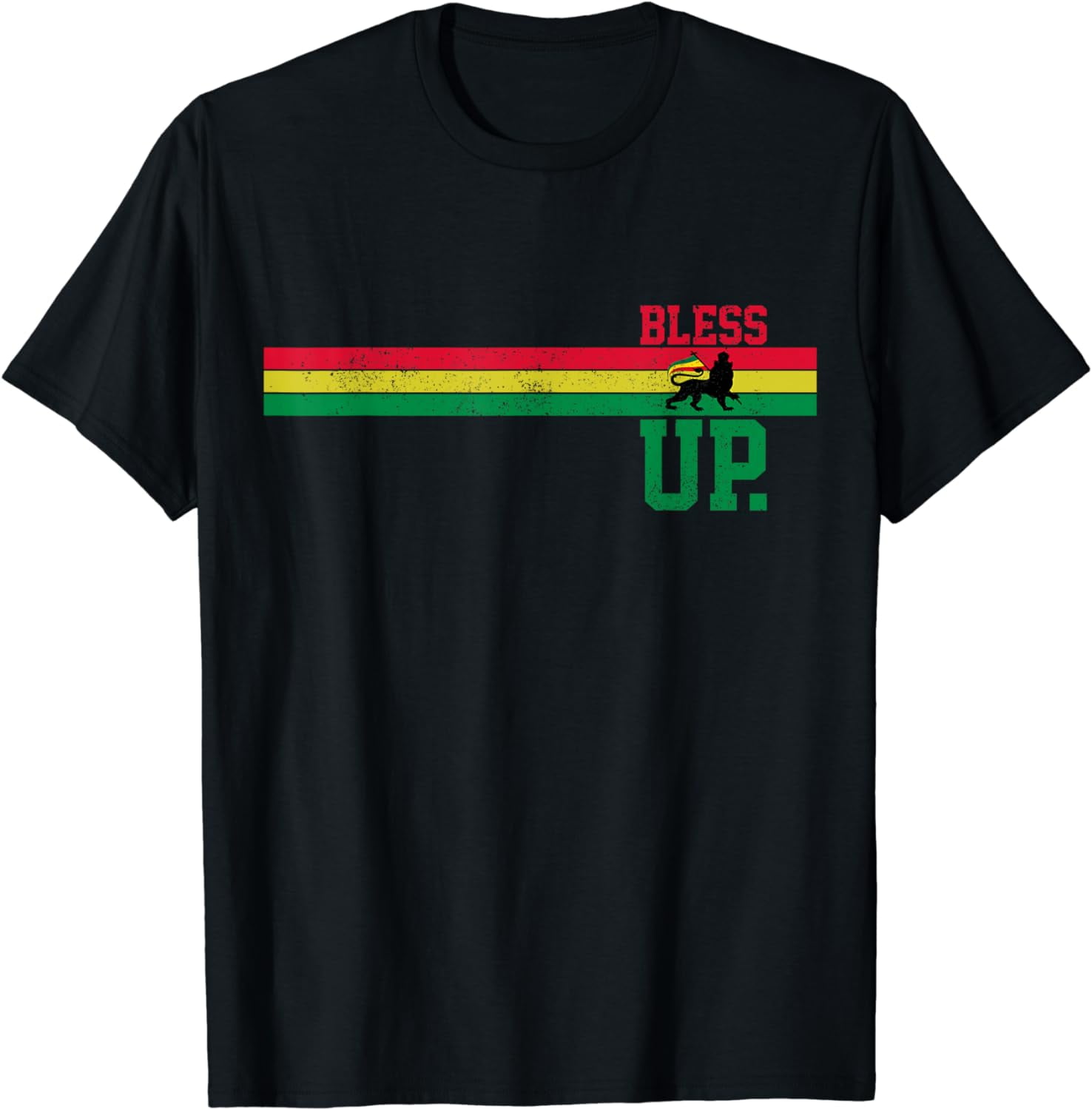 Reggae Music Rastafari Bless Up Lion Of Judah Rasta Gift T-Shirt ...