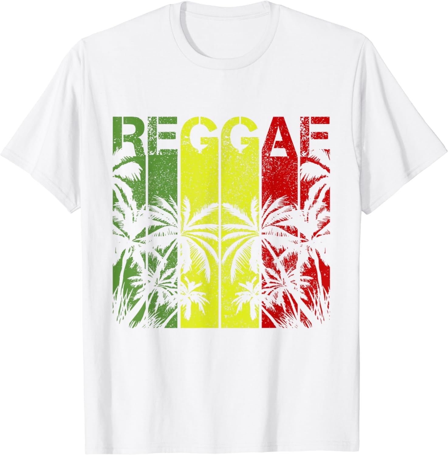Reggae Music - Rastafari Palm Trees Rasta Jamaica Gift T-Shirt ...