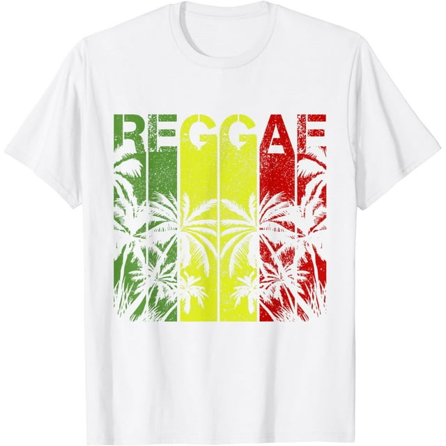 Reggae Music - Rastafari Palm Trees Rasta Jamaica Gift T-Shirt ...