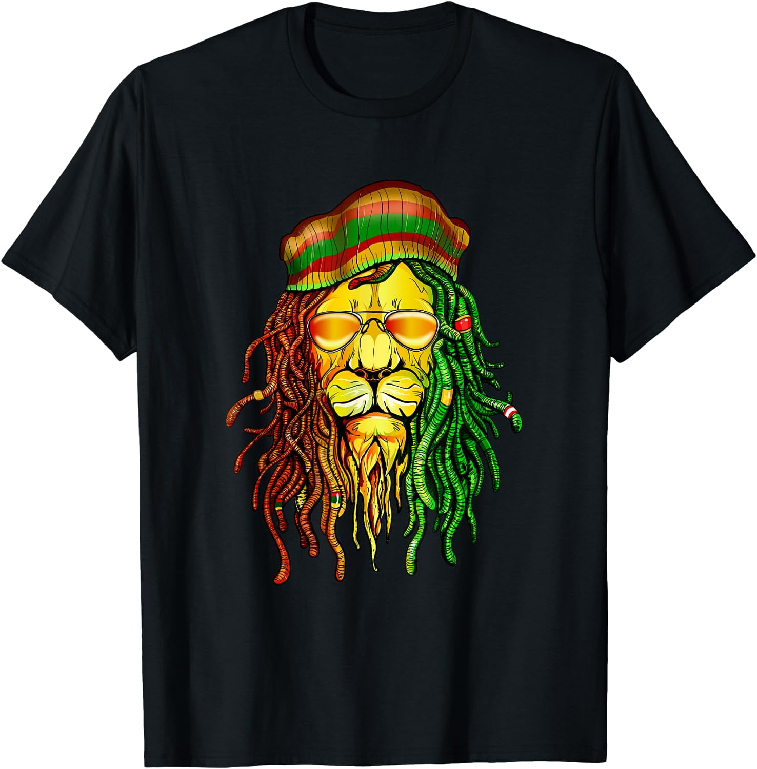 Reggae Music lovers tshirt, Jamaican Lion t-shirt T-Shirt - Walmart.com