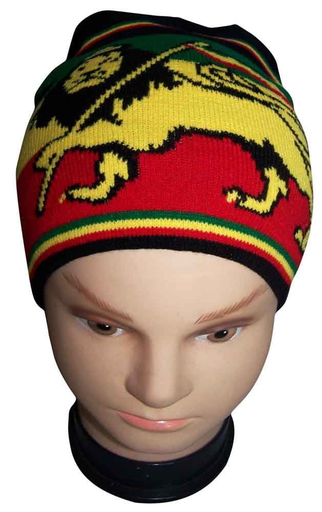 Reggae Rasta Beanies Winter Caps - Lion Of Judah - Uni-Sex Style ...