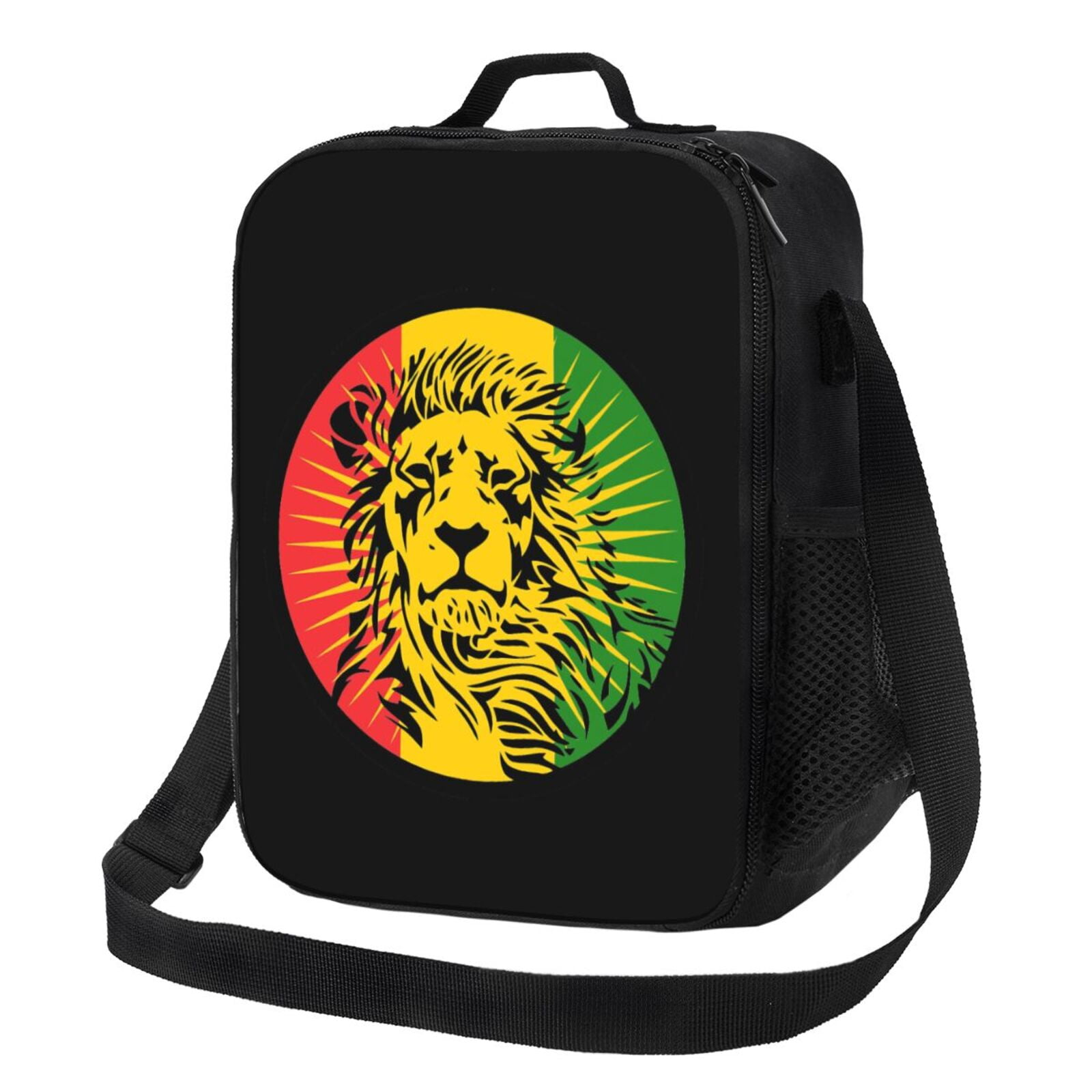 Reggae Rasta Flag Lion Lunch Bag for Man and Women, Reusable Insulated ...