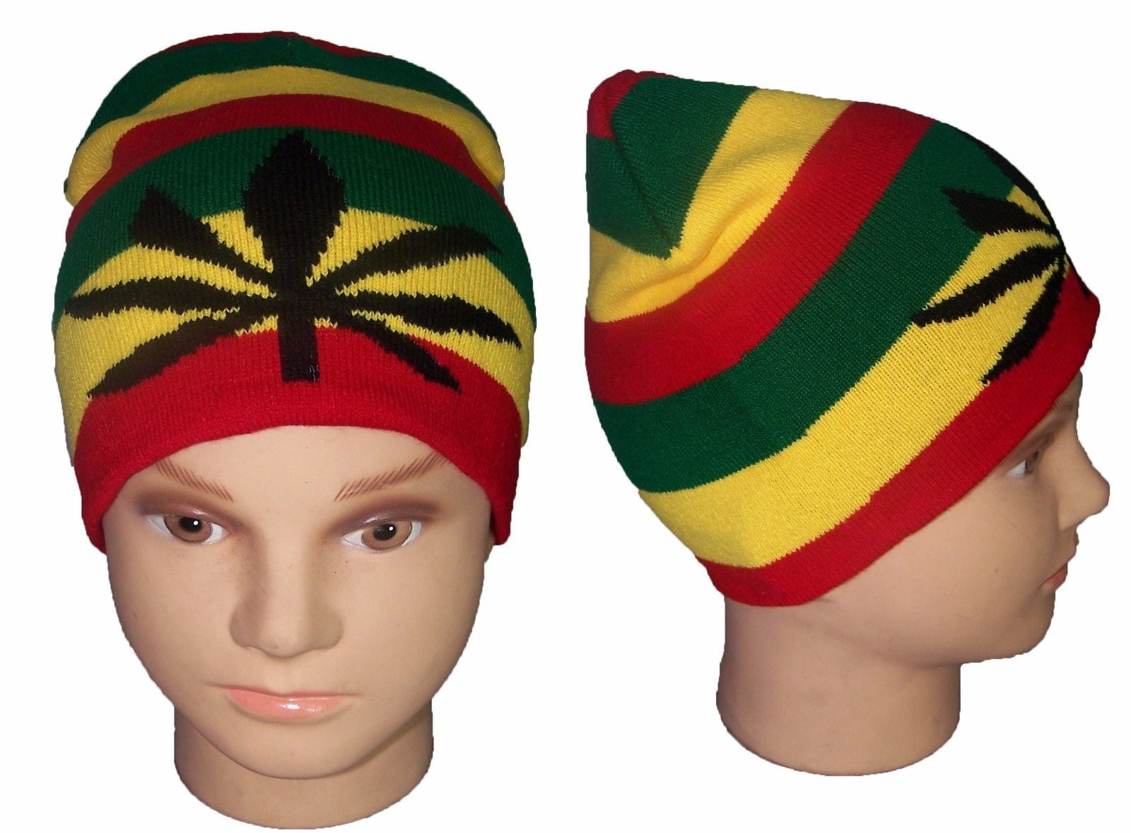 Reggae Rasta Weed Beanies Winter Knitted Caps Hats Uni Sex Style Free Usa Shipping Wca012