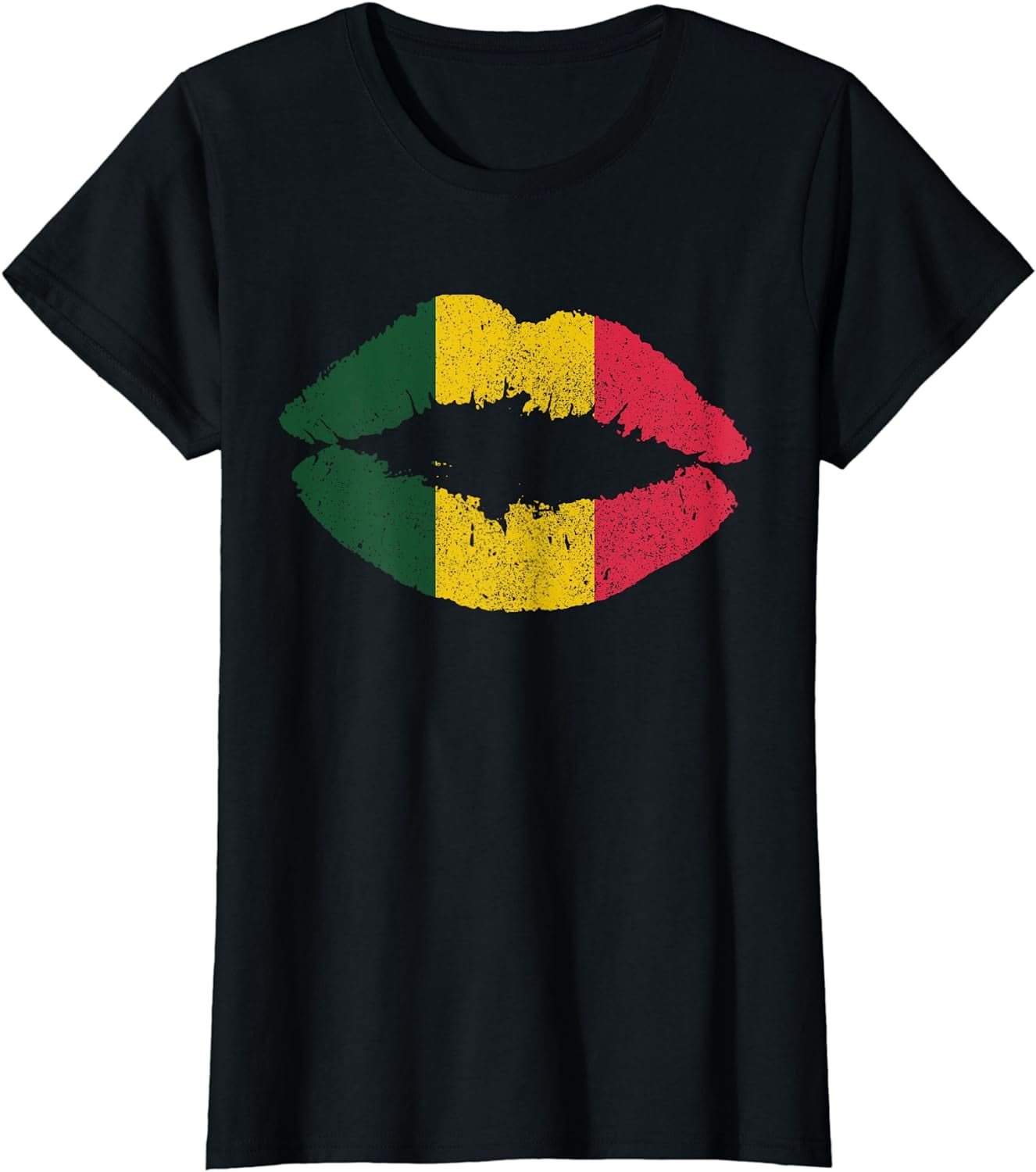 Reggae T-Shirt Kissing Lips Flag Rastafari Rasta Shirt Gift T-Shirt ...
