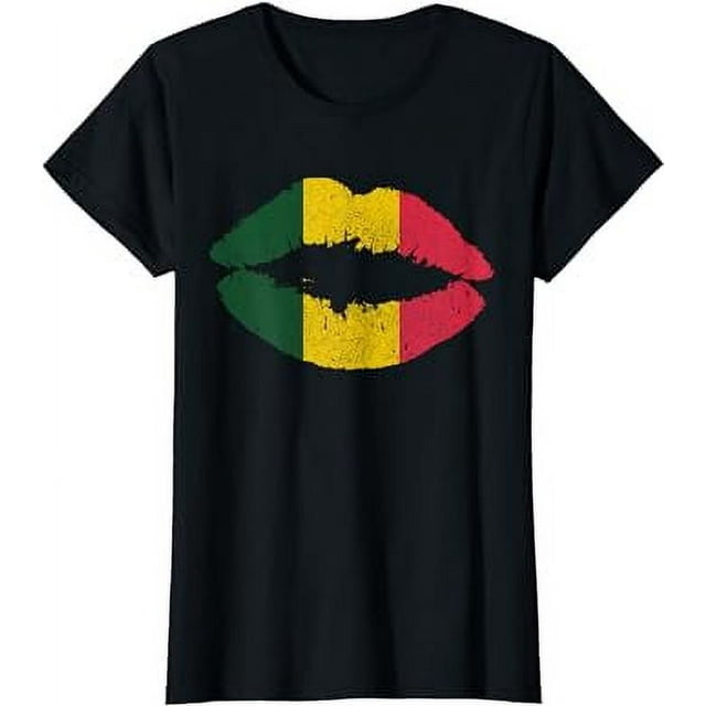 Reggae T-Shirt Kissing Lips Flag Rastafari Rasta Shirt Gift T-Shirt ...