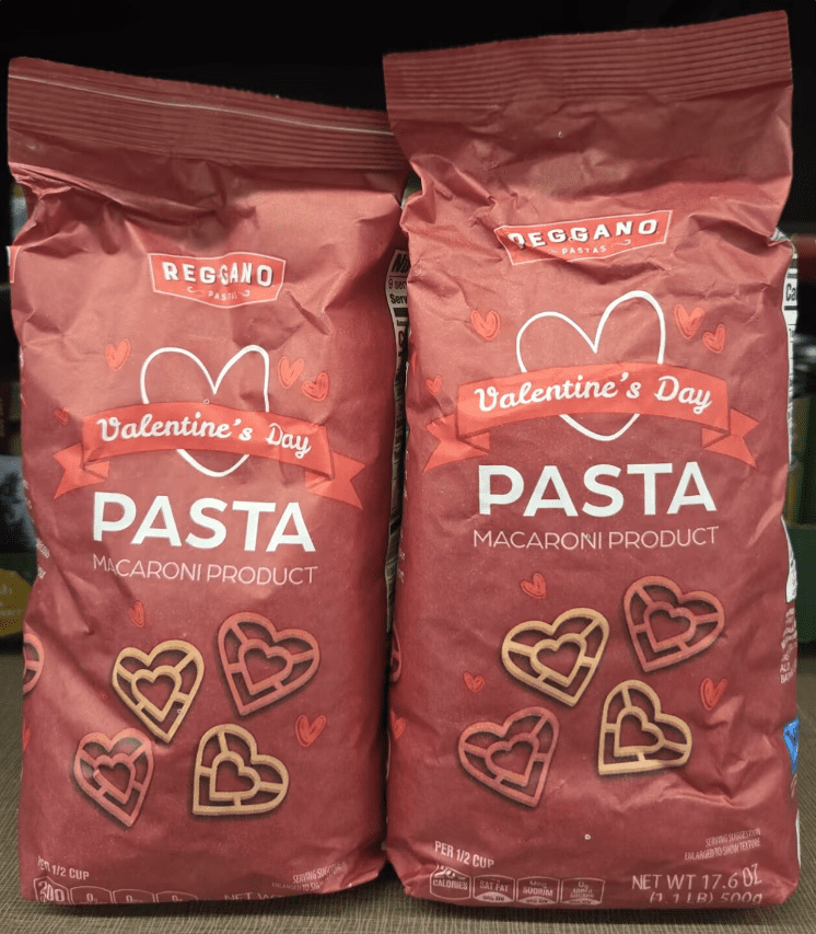 Reggano Valentine's Day Pasta Macaroni Product 17.6oz 500g (2 Bags ...