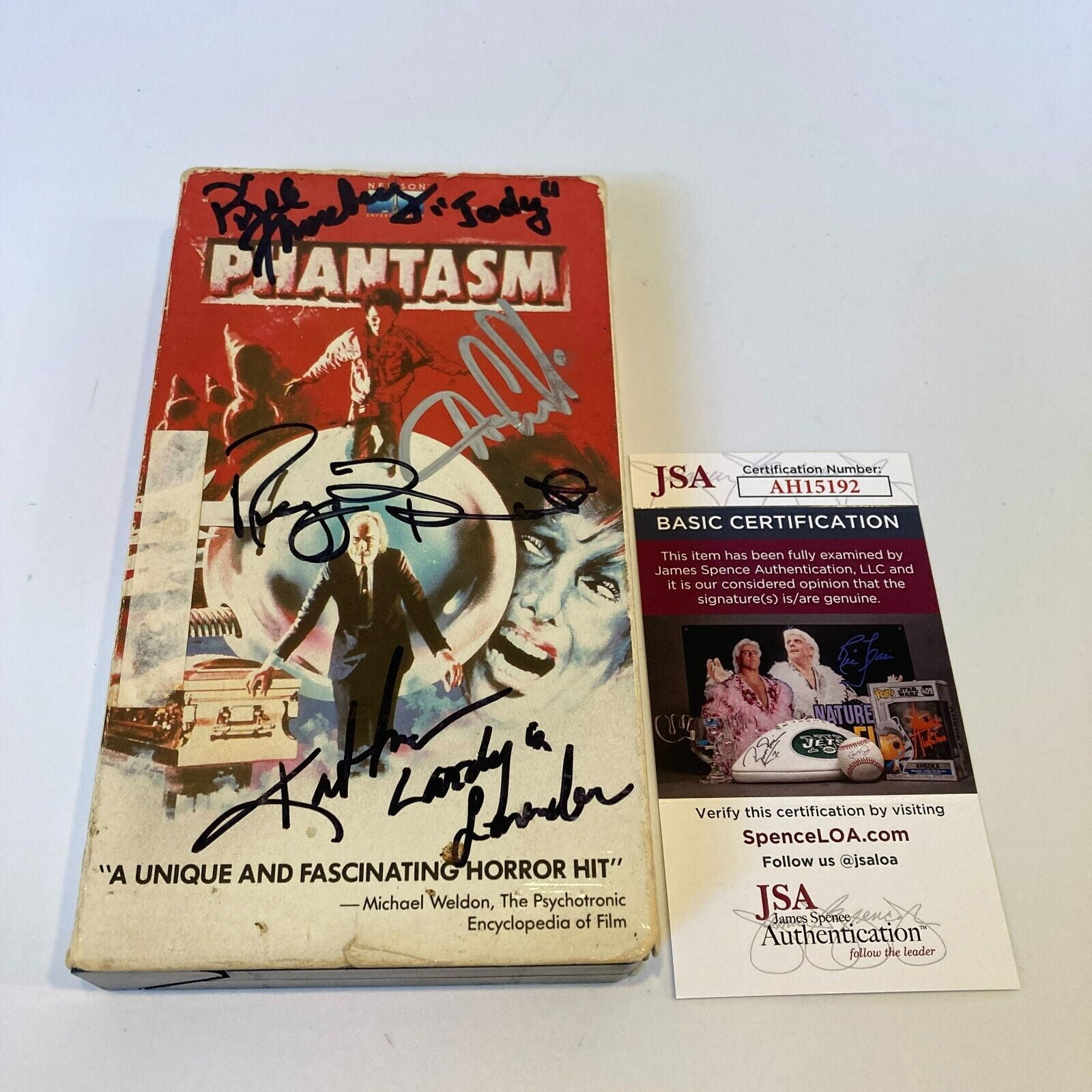 Reggie Bannister Cast Signed Phantasm Vintage VHS Movie JSA COA ...