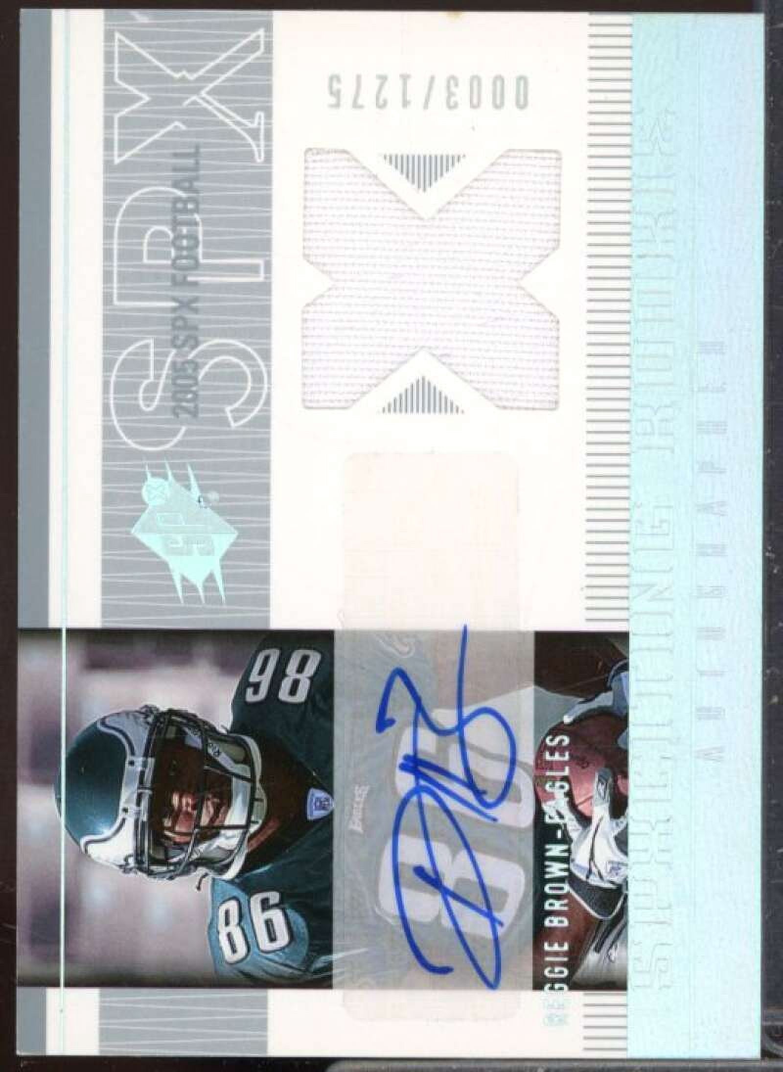 Reggie Brown JSY AU Rookie Card 2005 SPx #214 - Walmart.com