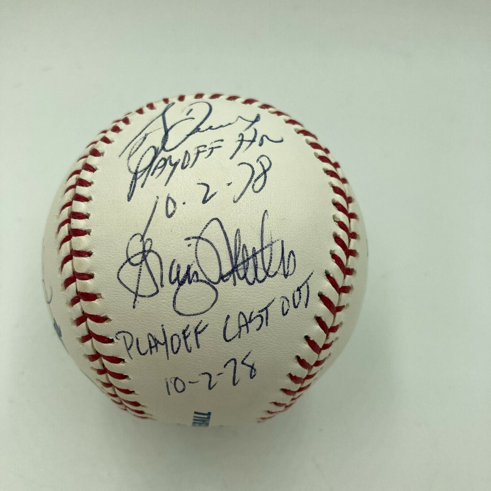 Reggie Jackson Aaron Boone Bucky Dent Yankees Legendary Moments Signed ...