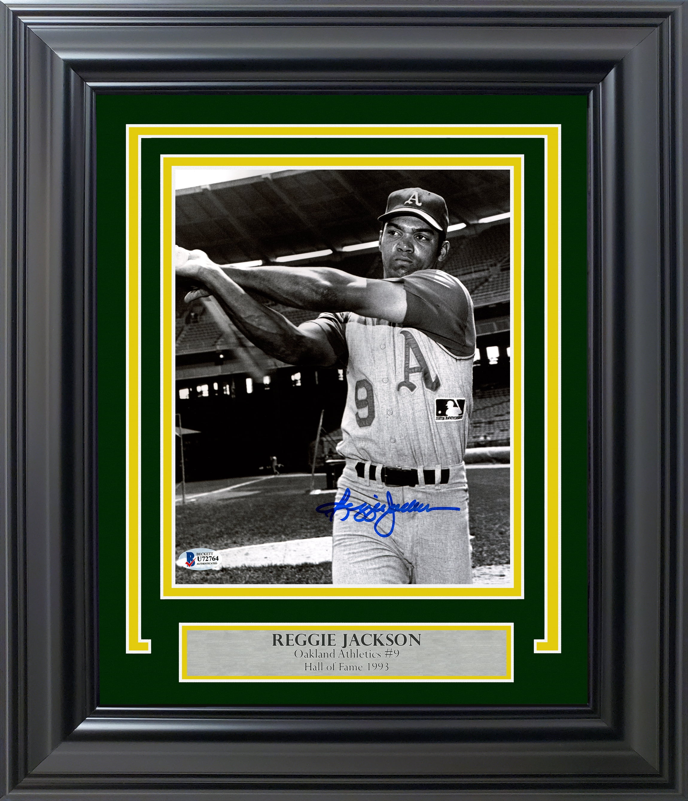 Reggie Jackson Autographed Framed 8x10 Photo Oakland A's Beckett BAS ...