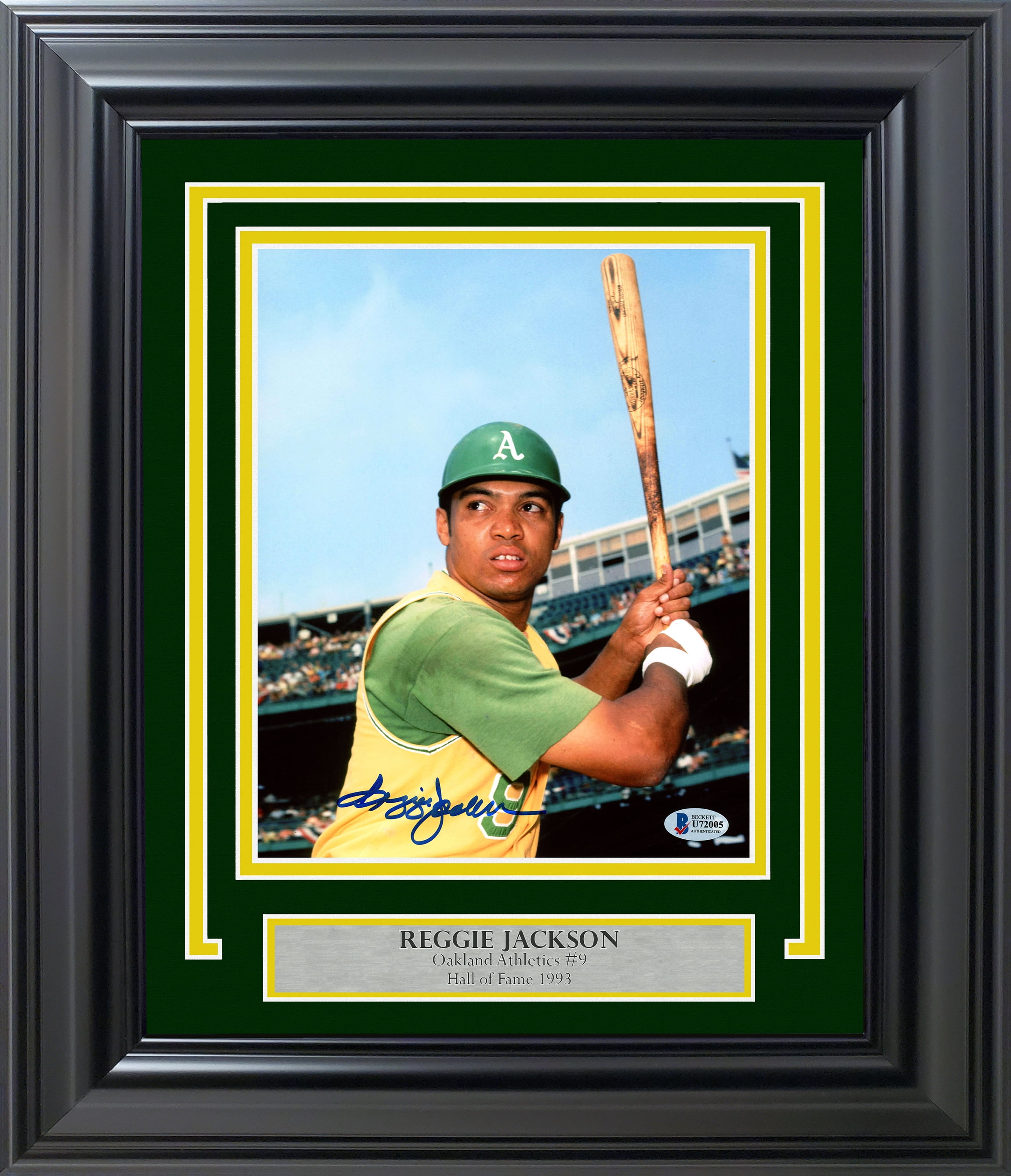 Reggie Jackson Autographed Framed 8x10 Photo Oakland A's Beckett BAS ...