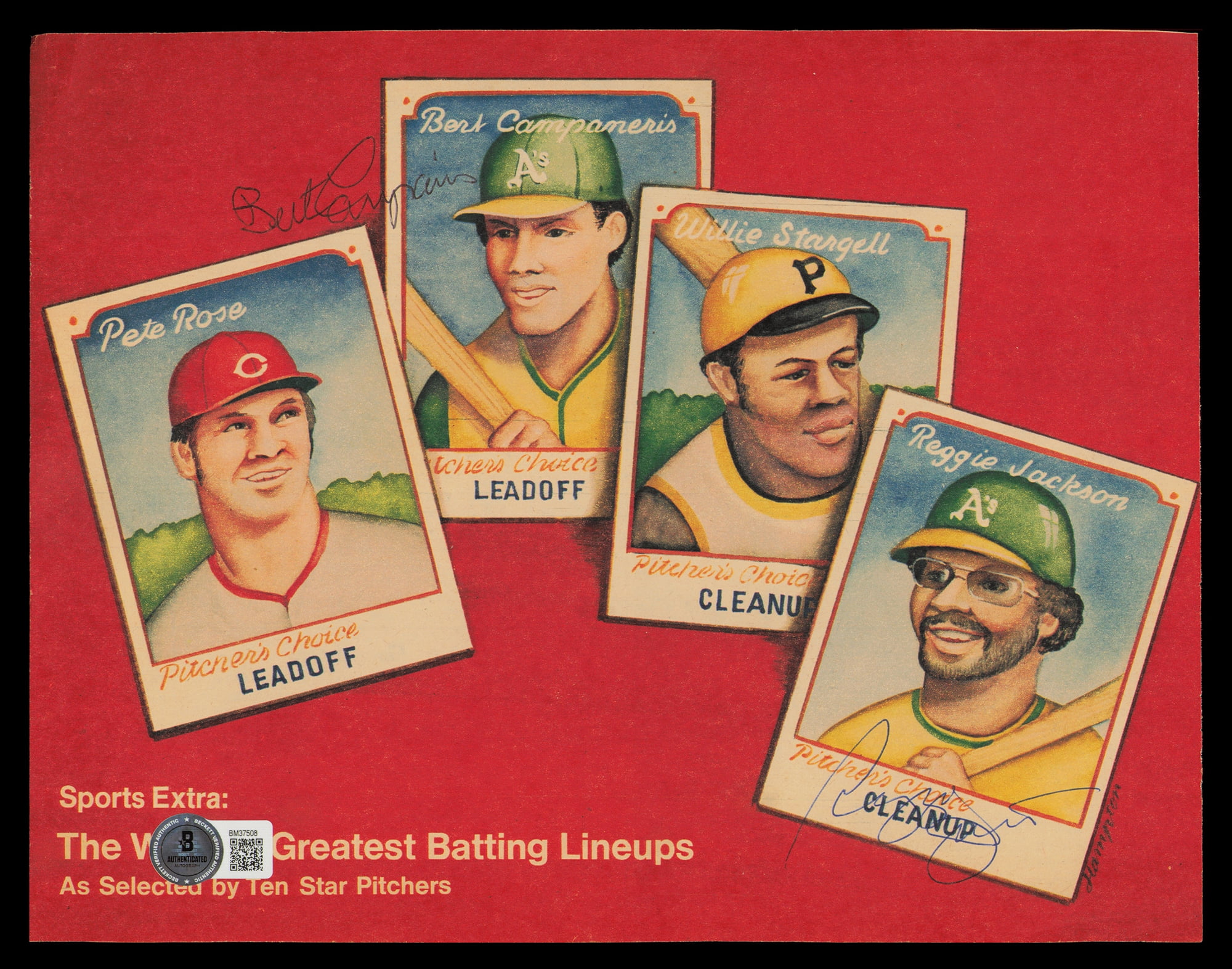 Reggie Jackson & Bert Campaneris Autographed 8x10 Magazine Page Photo ...