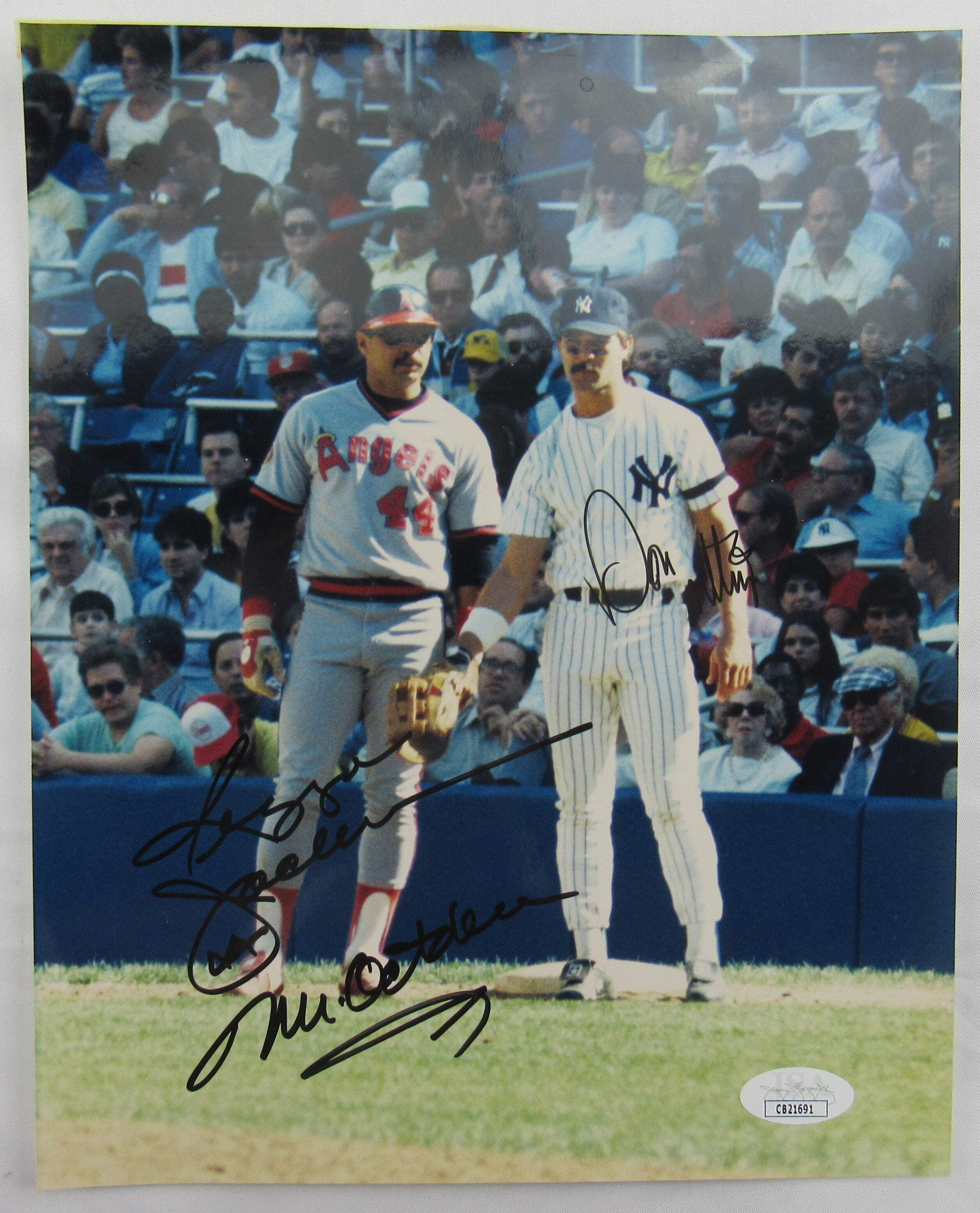 Reggie Jackson Don Mattingly Signed Auto Autograph 8x10 Photo JSA ...