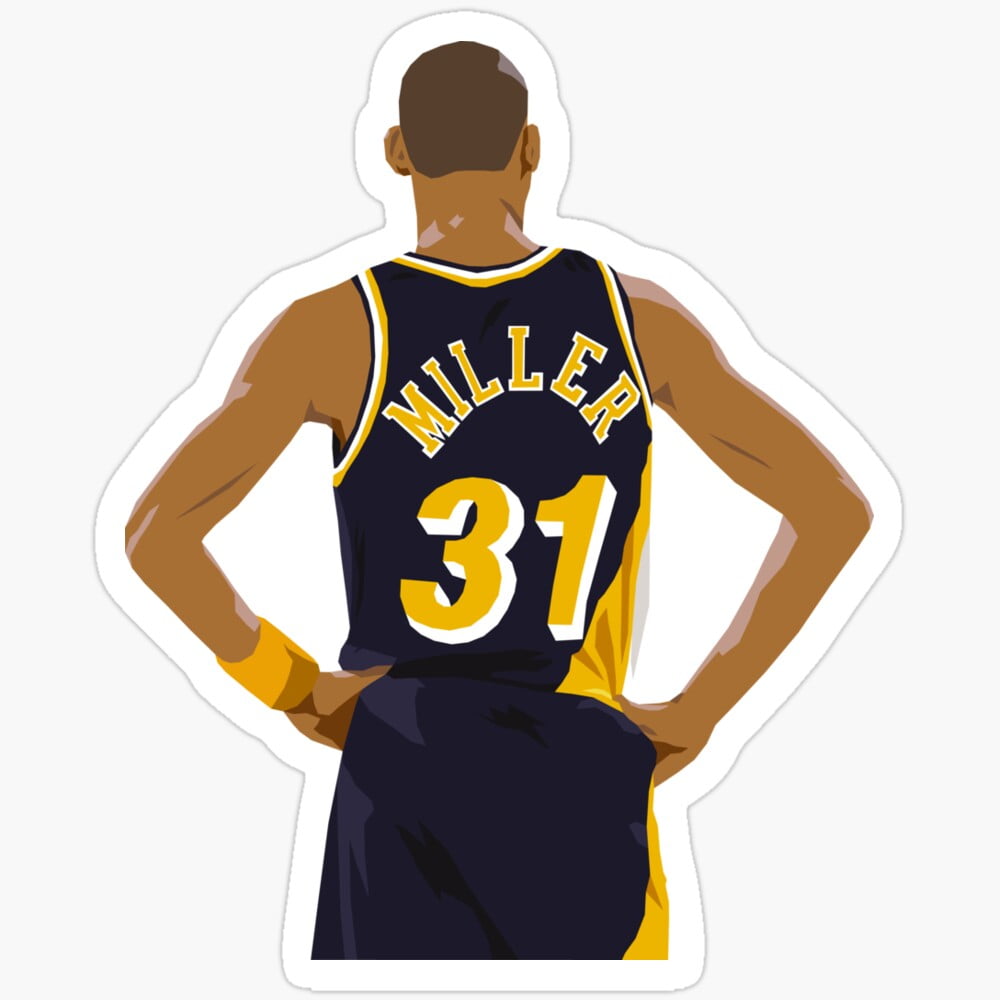 Reggie Miller Back-To Sticker Phone Decal Water Bottle Stickers Car ...