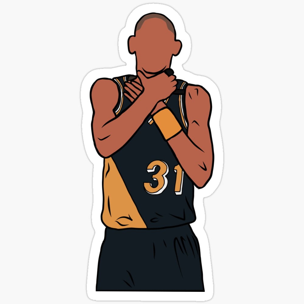 Reggie Miller Choke Sticker Phone Decal Water Bottle Stickers Car ...