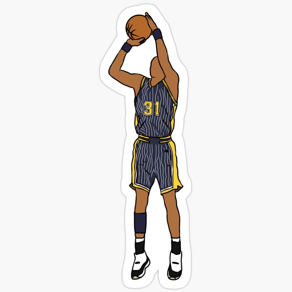 Reggie Miller Jumpshot Sticker Phone Decal Water Bottle Stickers Car ...