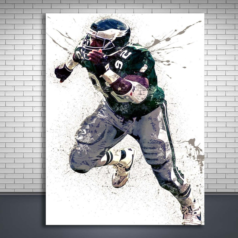 Reggie White Poster, Philadelphia Football, sport poster, Man Cave ...