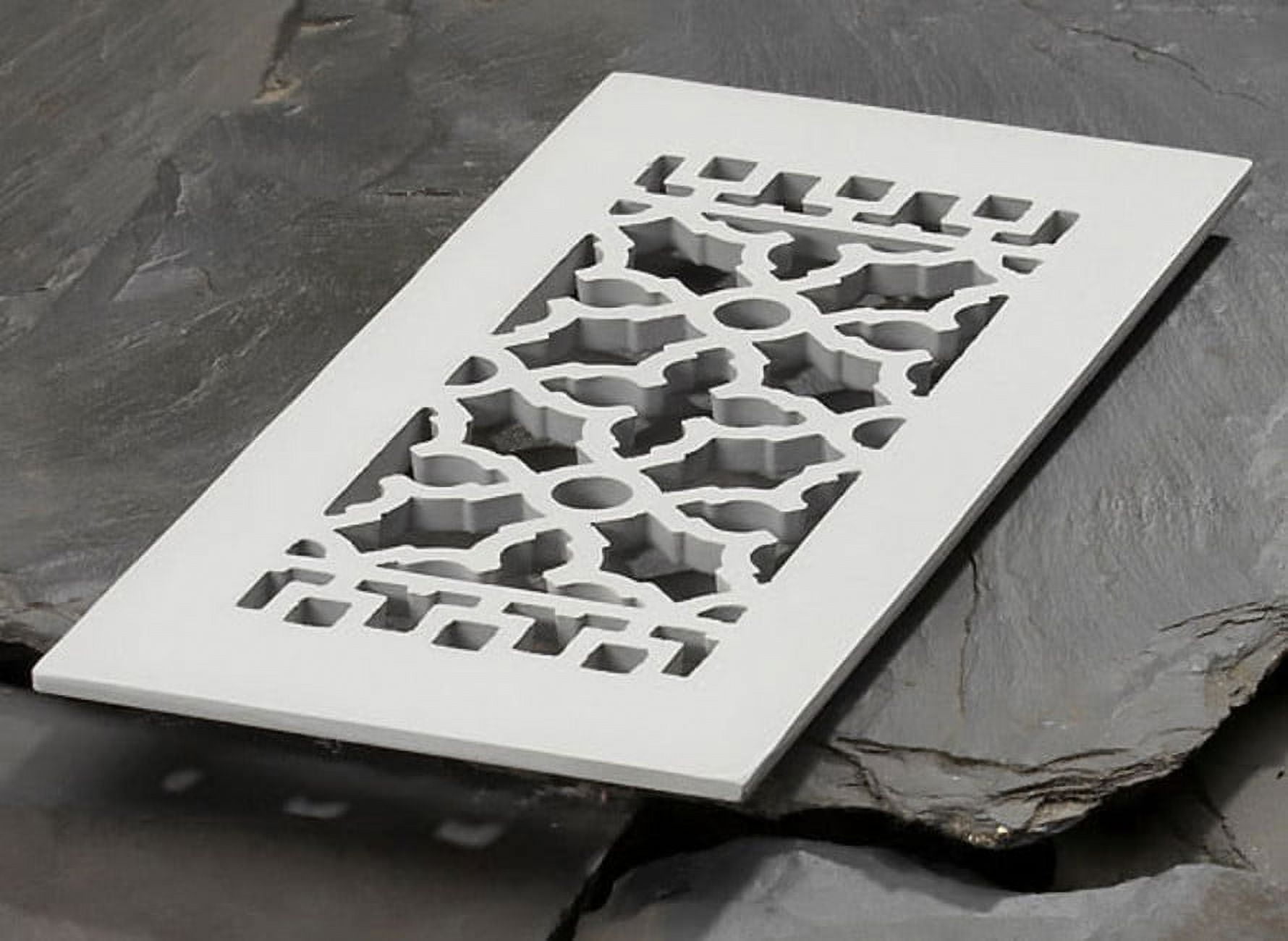 Reggio Registers 612-Anh Scroll Series 4" X 10" Floor Grille - Grey ...