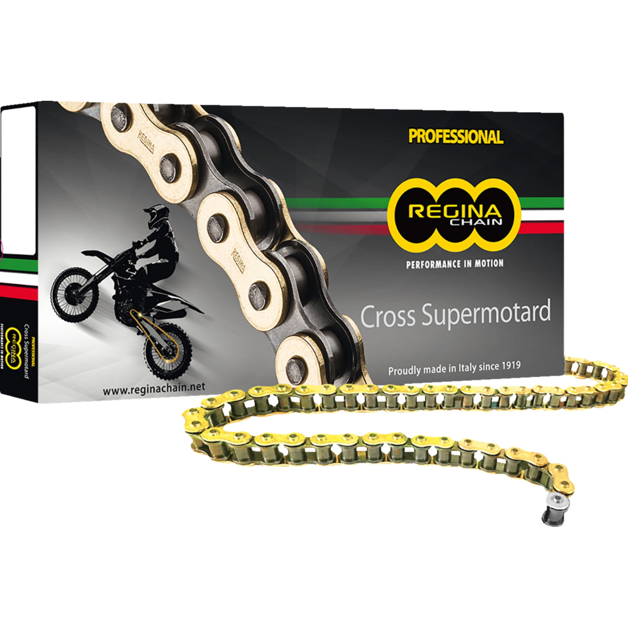 Regina Supermotard Chain 415 RH2 Cross, 120 Links, Offroad Durability ...
