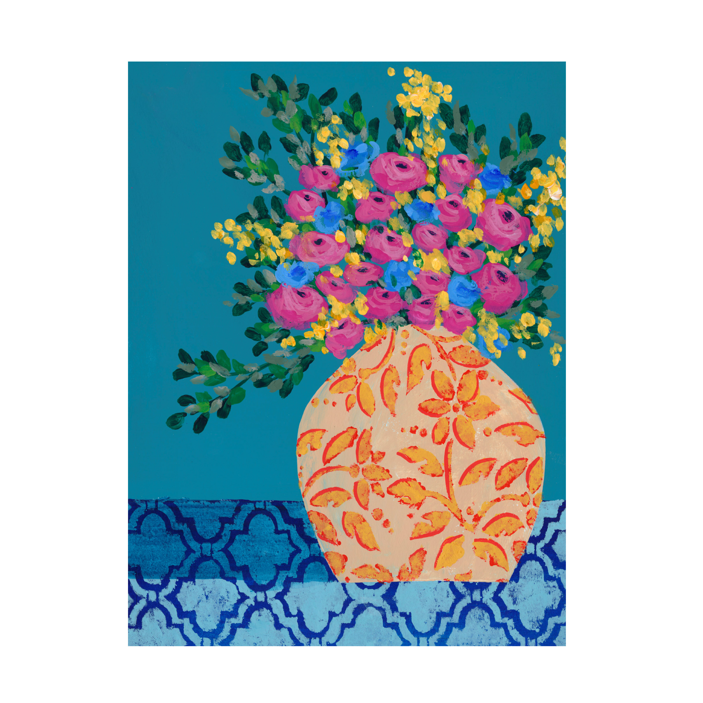 Regina Moore 'A Gathering of Flowers I' Canvas Art - Walmart.com