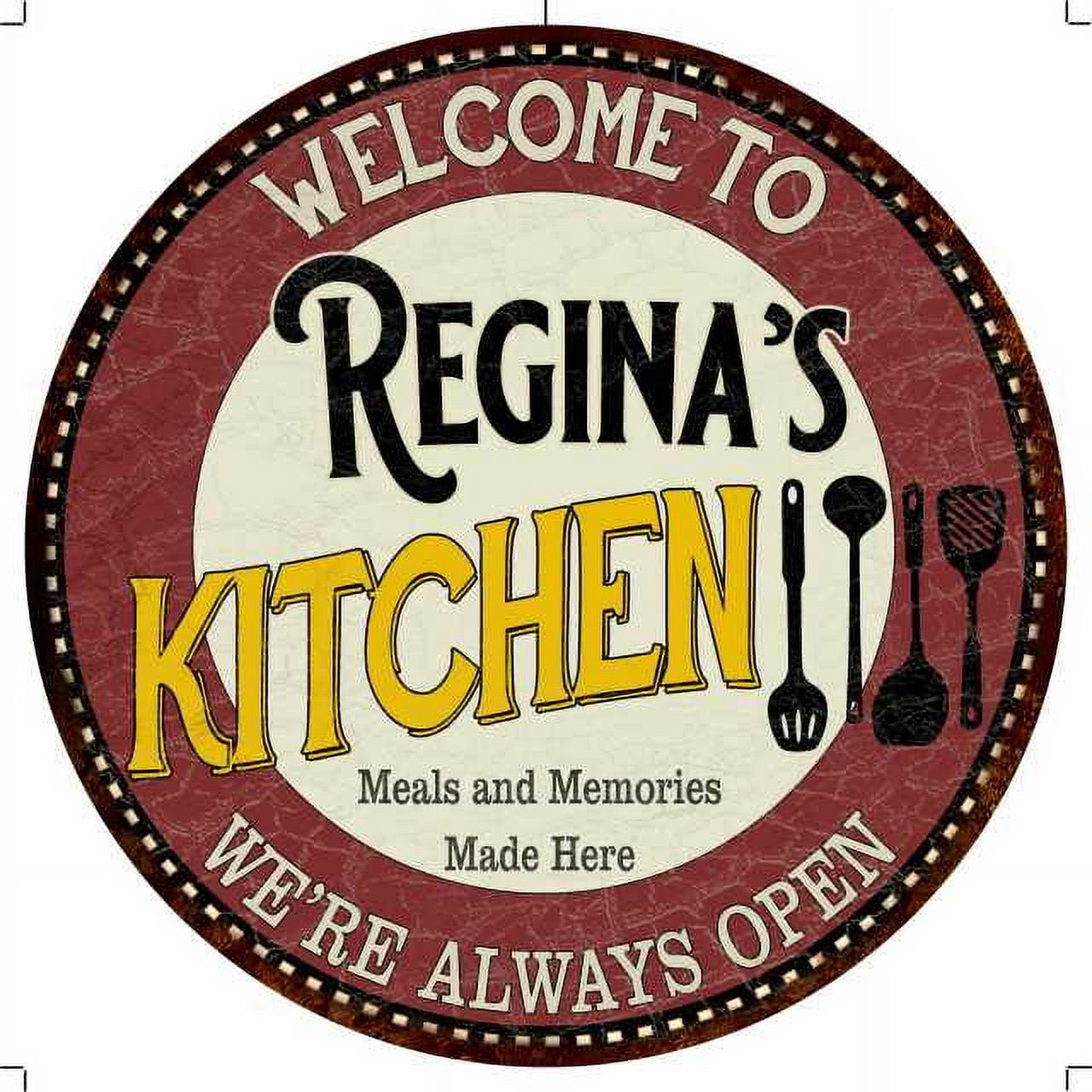 Regina's Kitchen 14" Round Metal Sign Bar Game Room Wall Decor ...