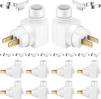 Reginary 8 Sets Night Light Base, 360° Plug in Night Light Module ...