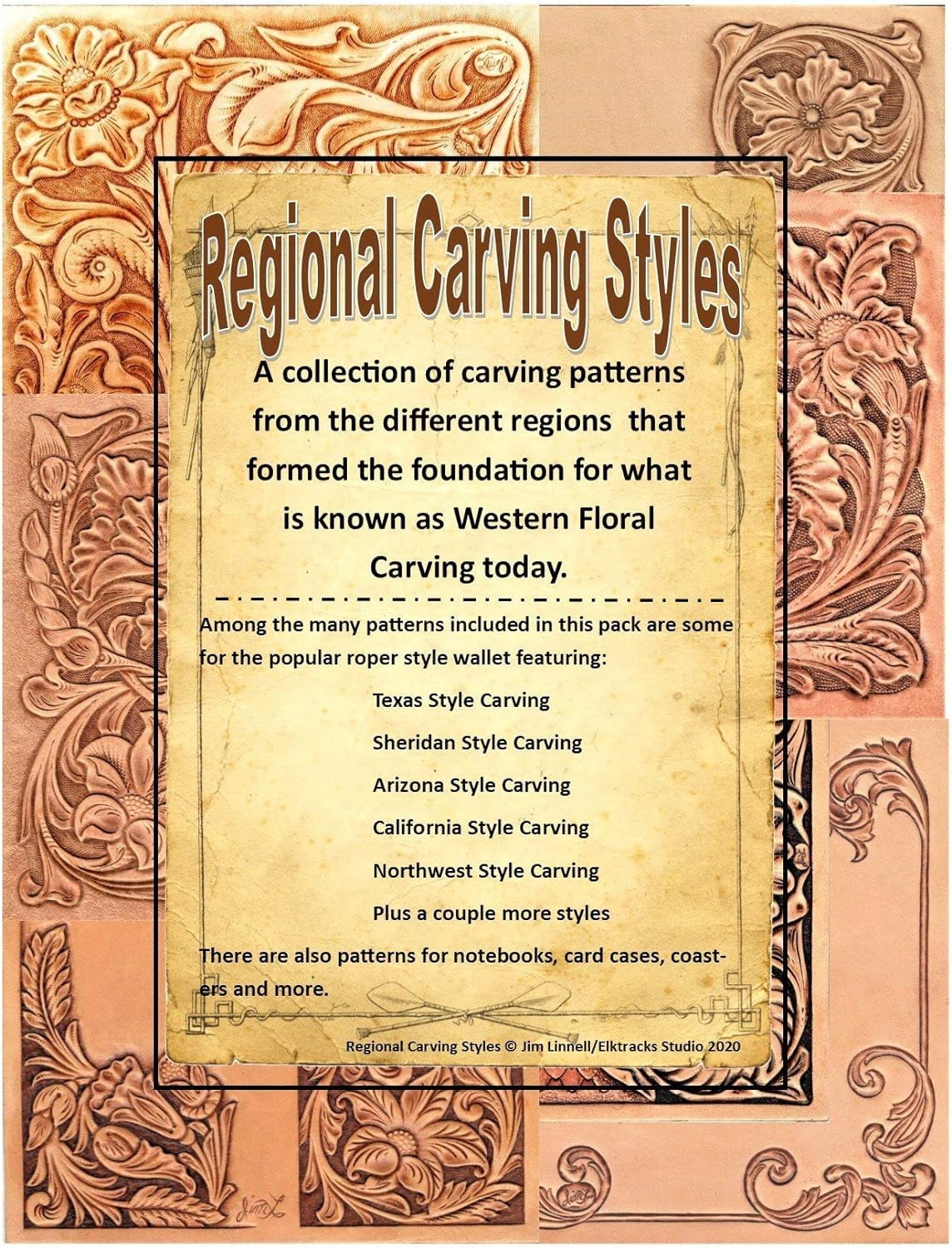 Regional Carving Style Patterns for Leather Carving by Jim Linnell ...