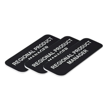 Usher 1 x 3" Name Tag/Badge, White, Cross Design (3 Pack) - Walmart.com
