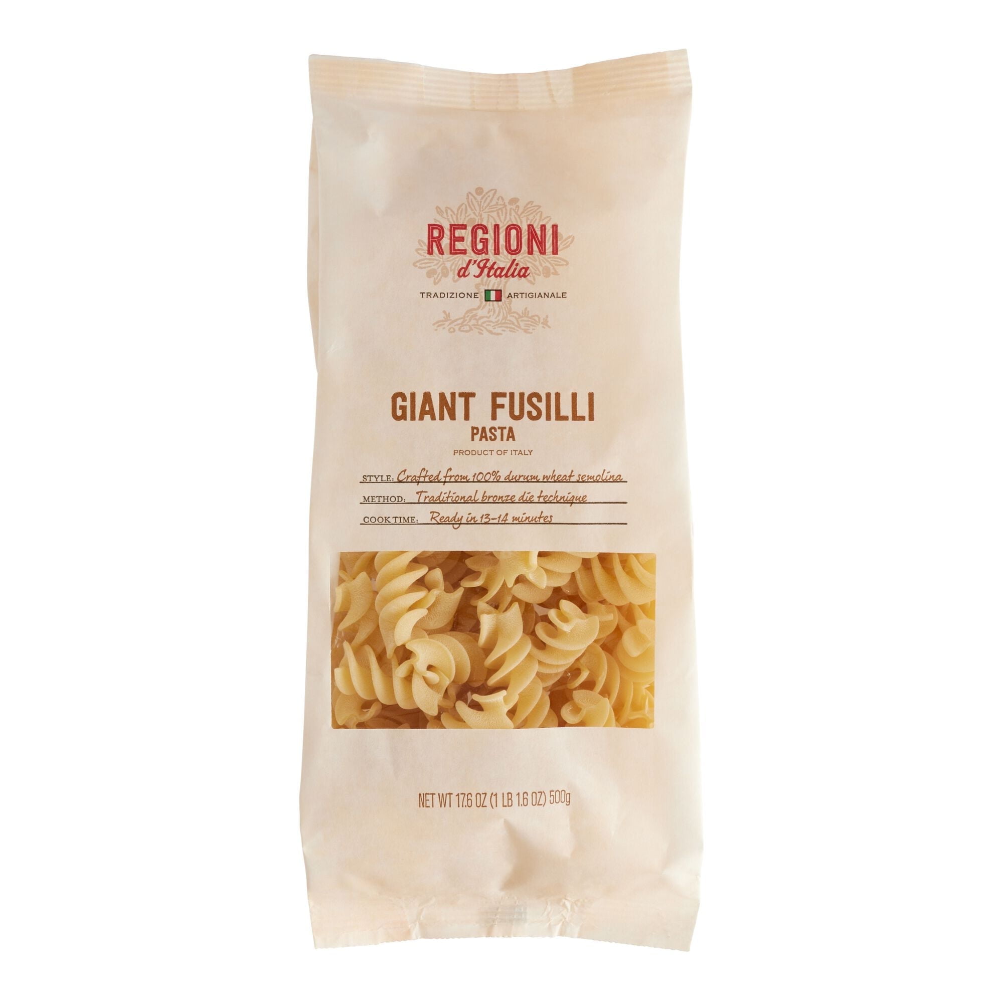Regioni D'Italia Giant Fusilli Pasta 17.6 oz. Pack of 4 - Walmart.com