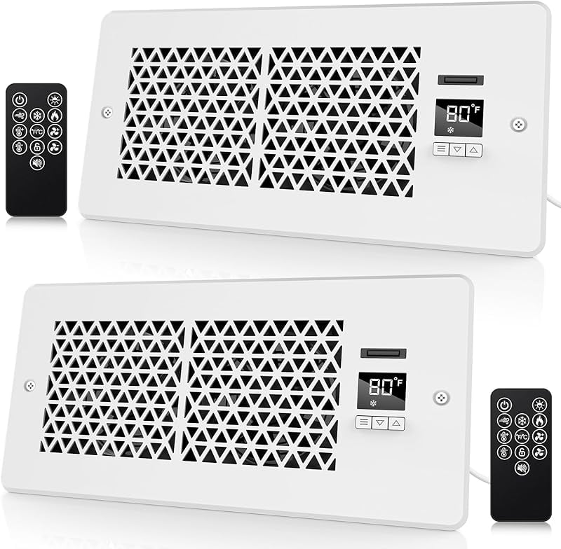 Register Booster Fan for 4" x 10" Register Holes with Remote Control ...