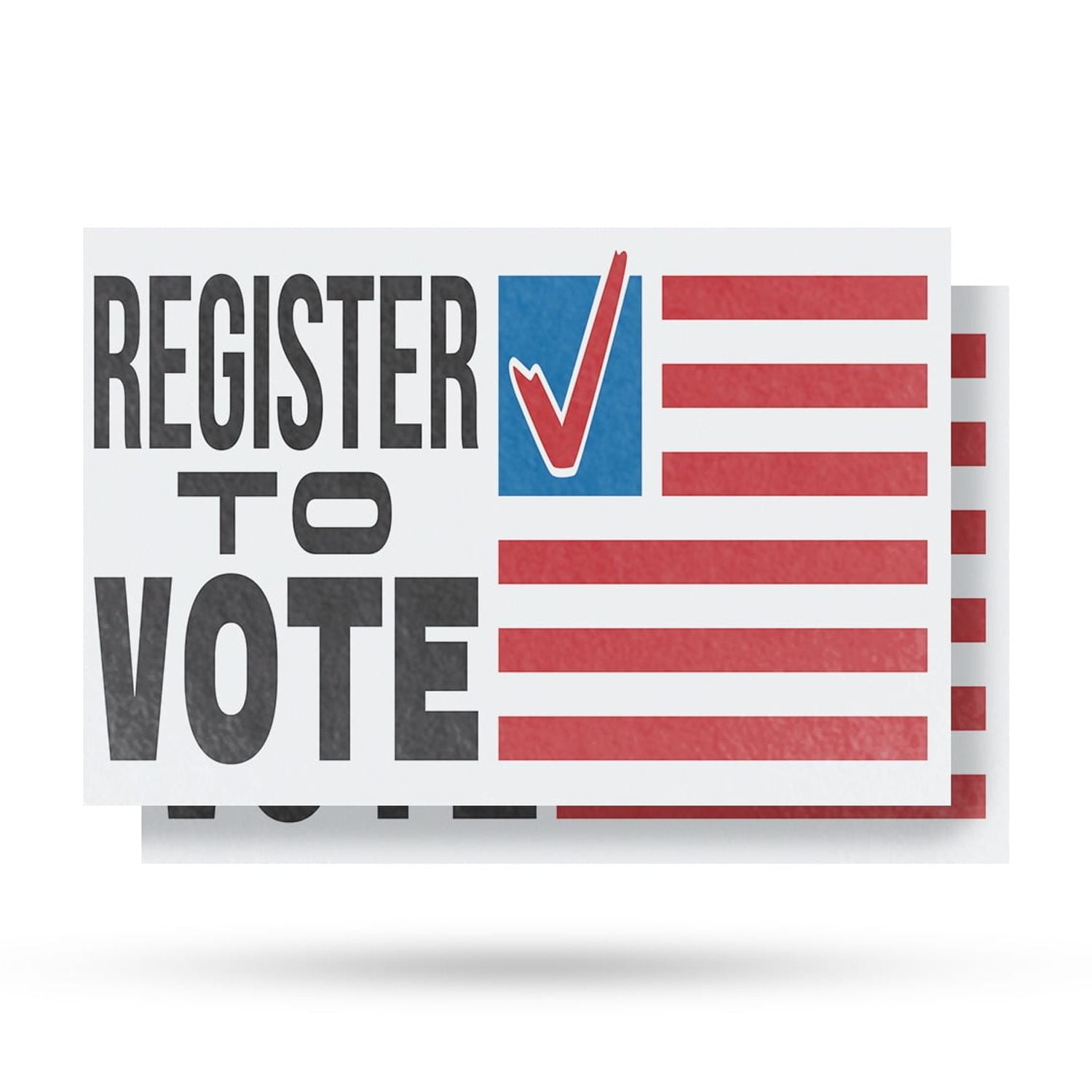 Register to Vote Vinyl Decal 2 Pack of 18 Inch x 24 Inch Weatherproof ...