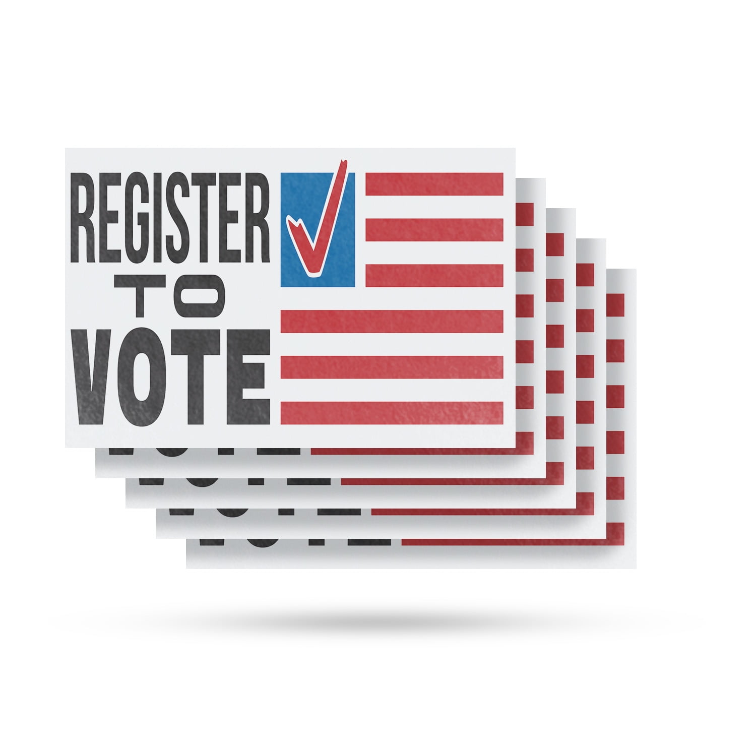 Register to Vote Vinyl Decal 5 Pack of 18 Inch x 24 Inch Weatherproof ...