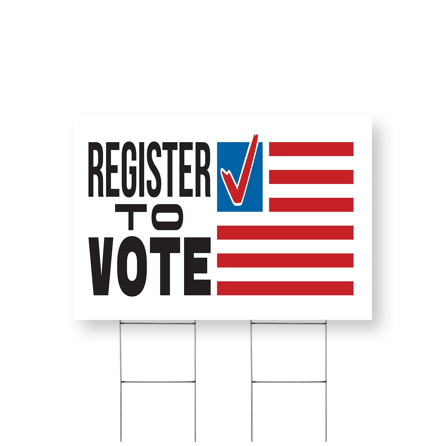 Register to Vote Yard Sign 24 Inch x 36 Inch Single Sided Weatherproof ...