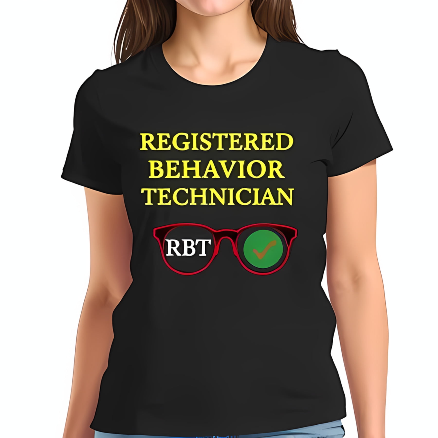 Registered Behavior Technician Cotton Short Sleeve T-Shirt - Yellow ...