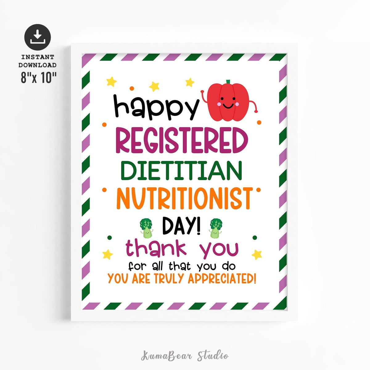 Registered Dietitian Nutritionist Day Poster, Registered Dietitian Sign ...
