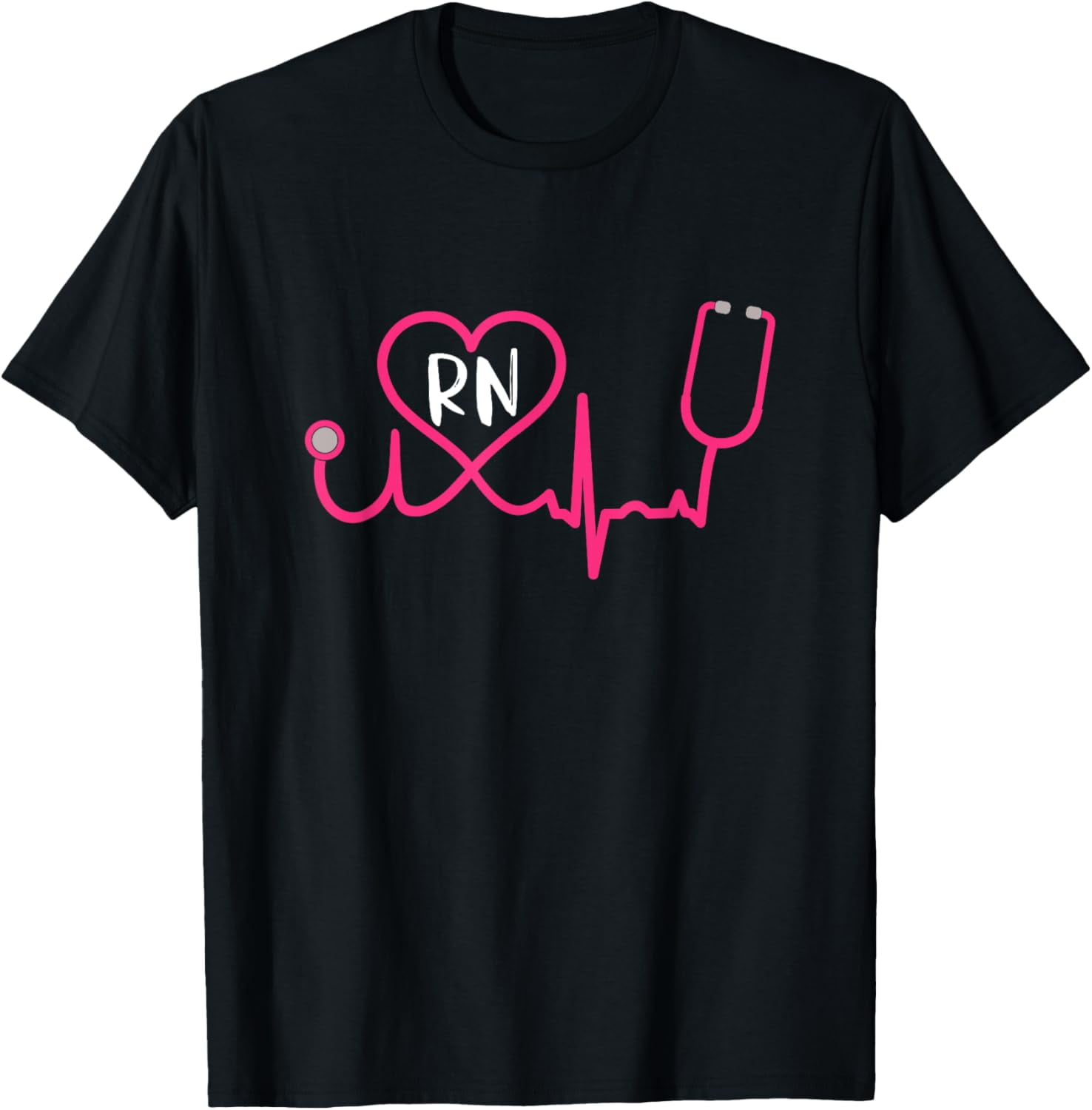 Registered Nurse RN EKG Stethoscope Heart Heartbeat T-Shirt - Walmart.com