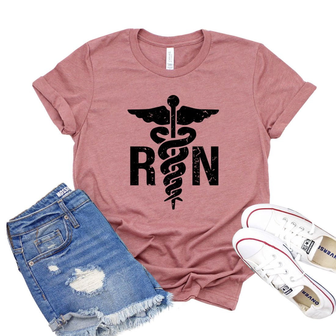 Registered Nurse Shirt Nursing Tee Women's Rn Tshirt Stethoscope Shirts ...