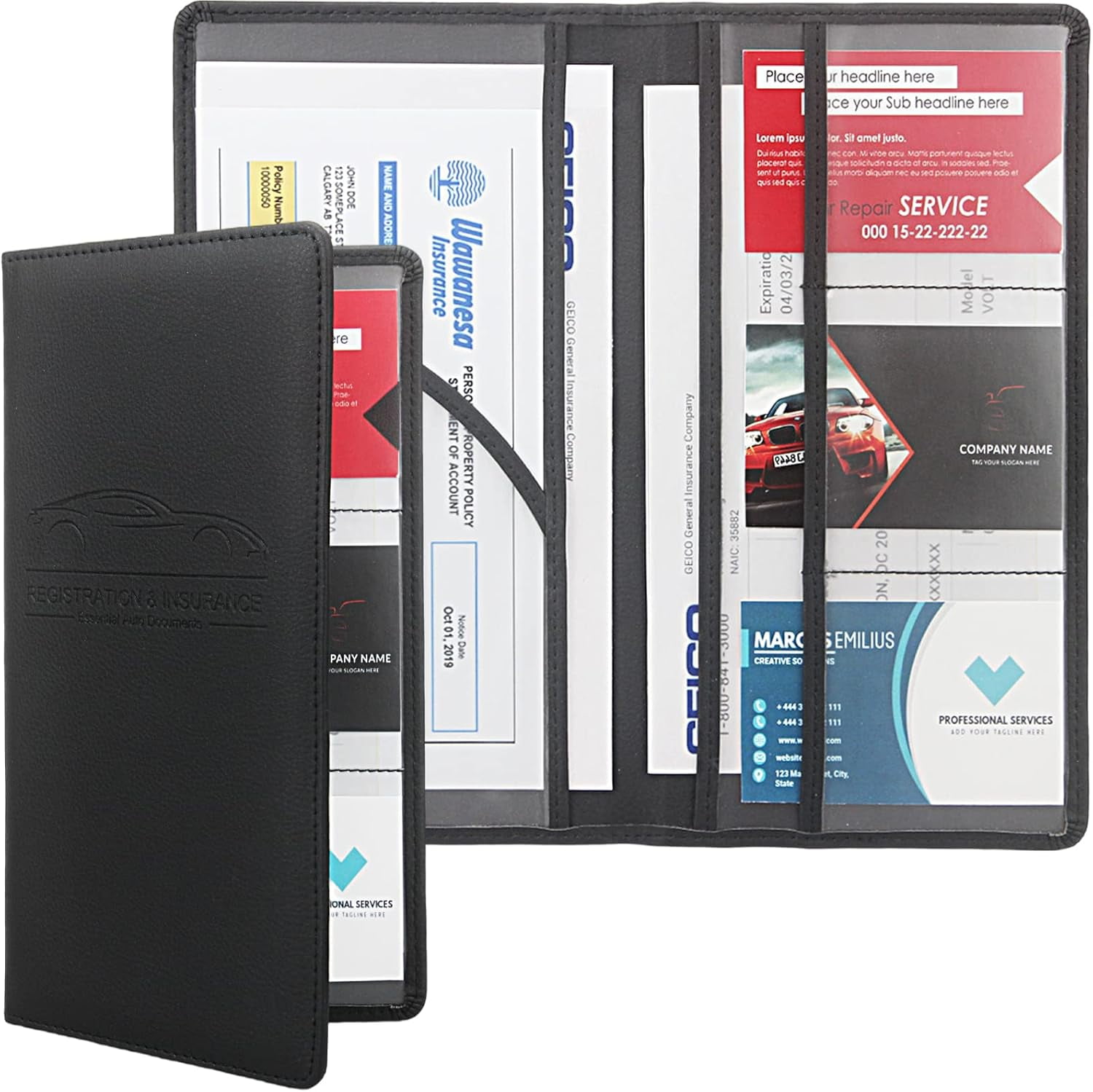 Registration and Holder, Leather and Registration Holder, Glove Box ...